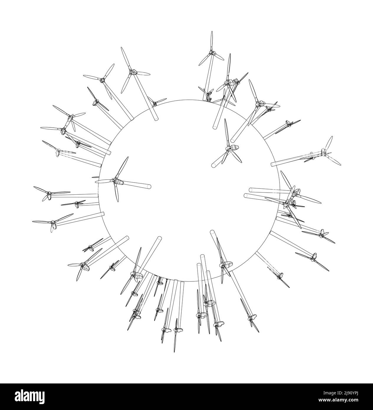 Turbine generator group Stock Vector Images - Alamy