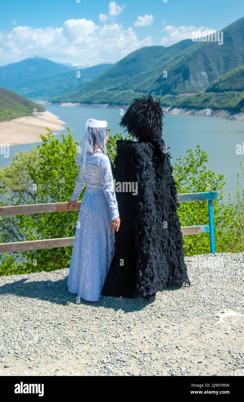 Georgian couple in traditional dress hi-res stock photography and ...