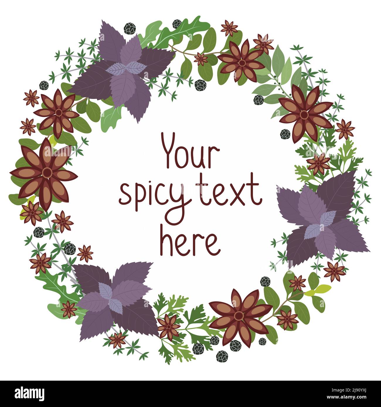 Herbs spices seasoning on Stock Vector Images - Alamy
