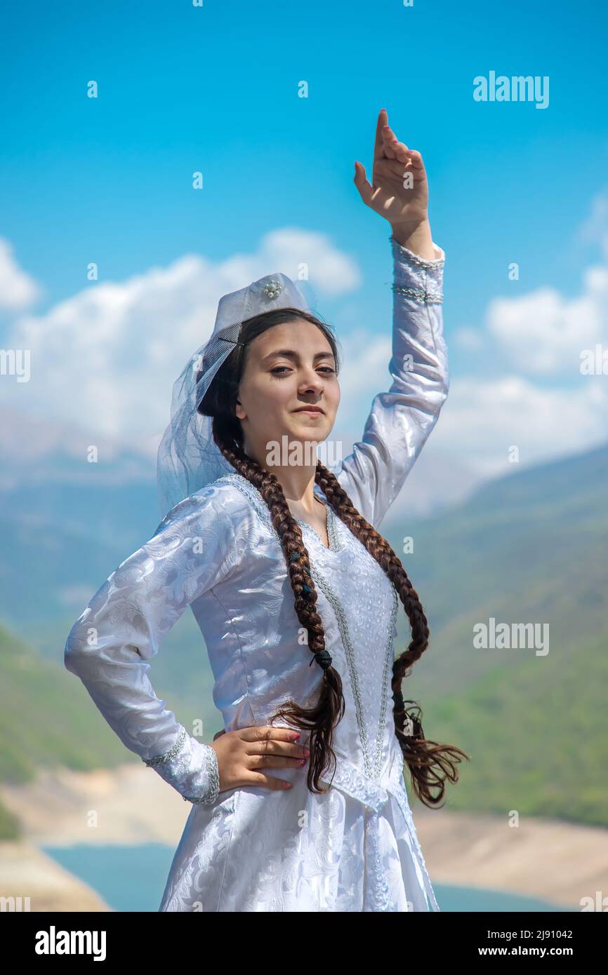 Georgian woman in national dress. Selective focus Stock Photo - Alamy