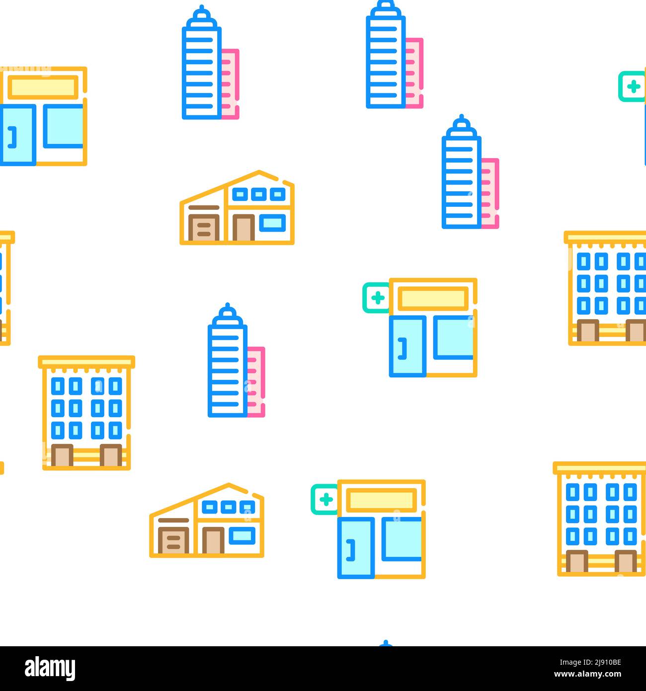Building Architecture Collection Icons Set Vector Illustrations Stock Vector Image And Art Alamy