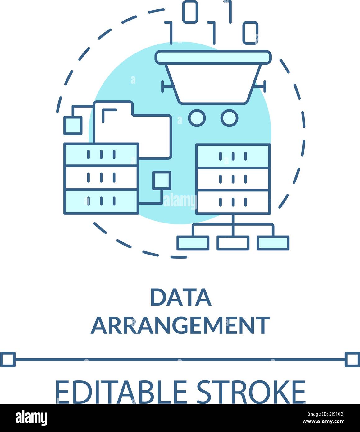 Data arrangement turquoise concept icon Stock Vector Image & Art - Alamy