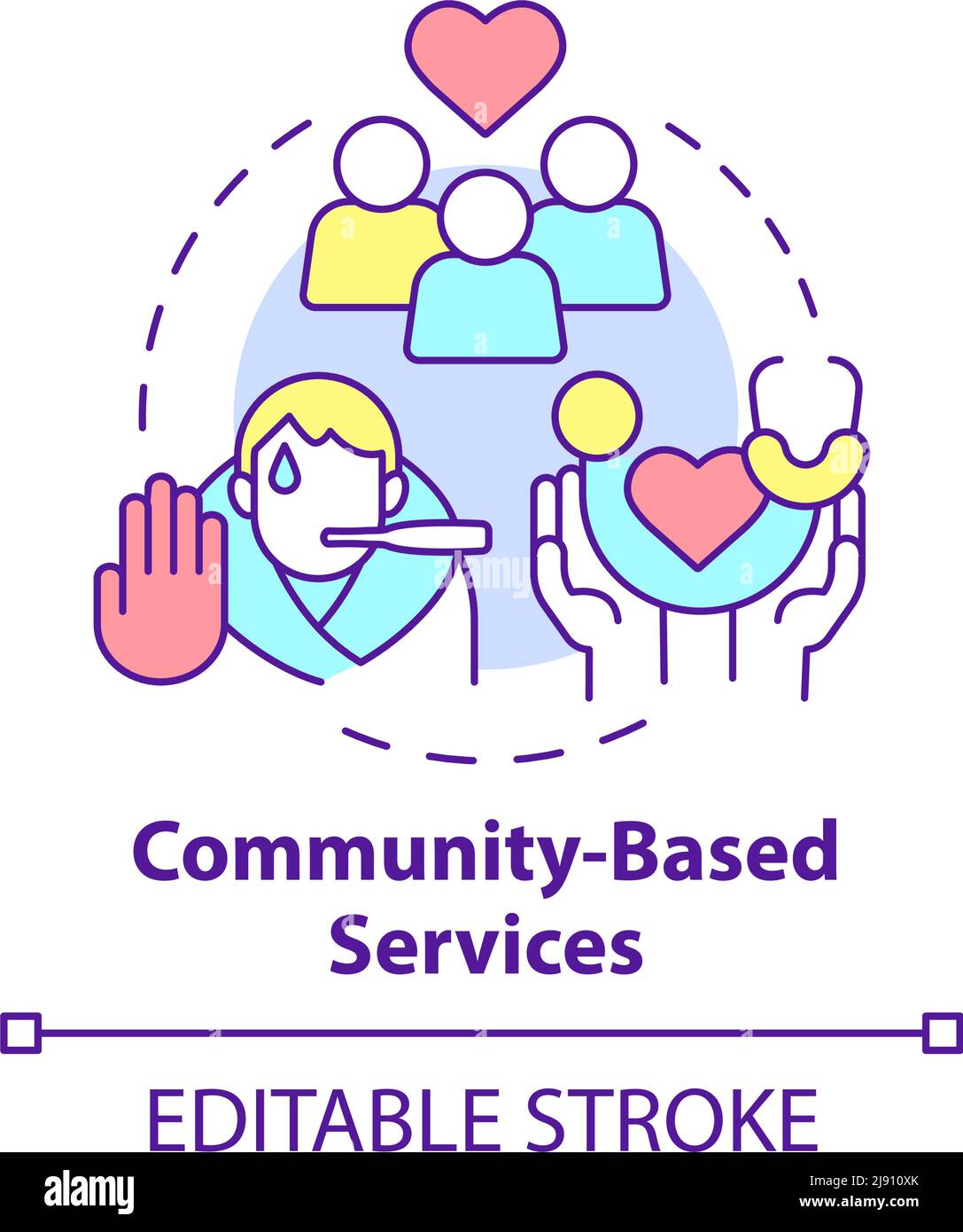 Community based services concept icon Stock Vector Image & Art - Alamy