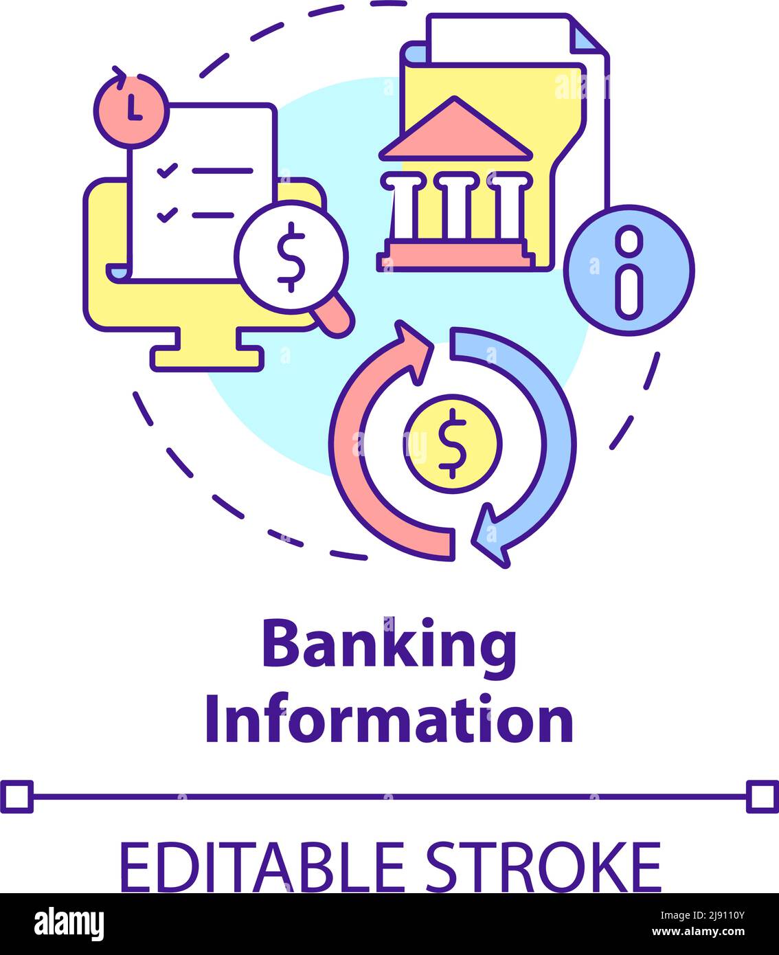 Banking information concept icon Stock Vector Image & Art - Alamy