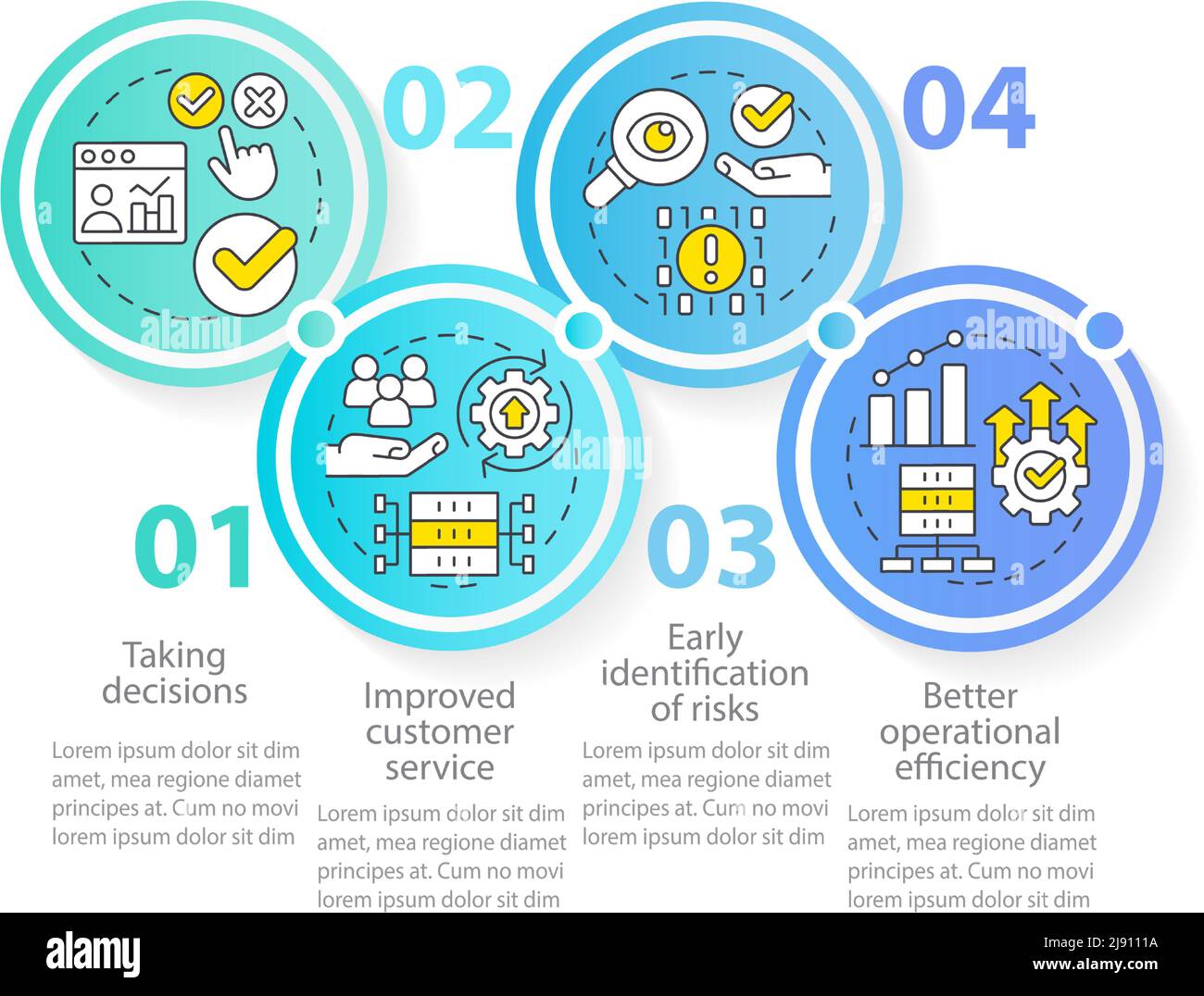 Advantages of big data processing circle infographic template Stock ...