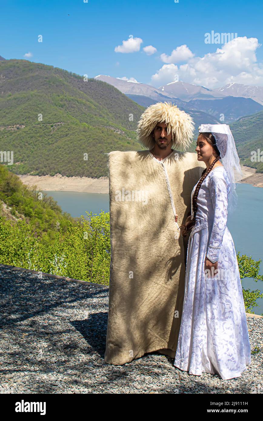 Georgian couple in traditional dress hi-res stock photography and ...