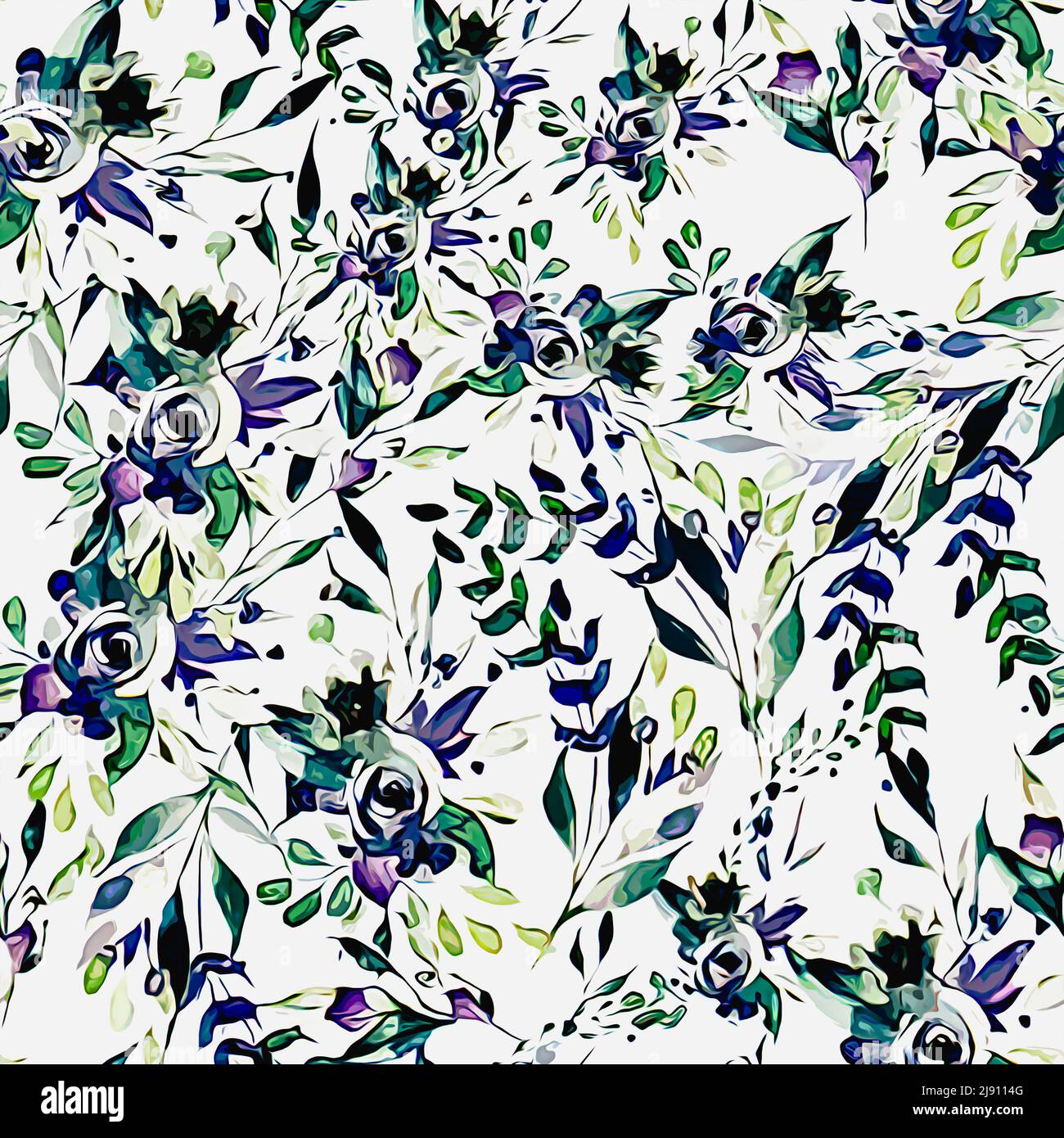 Textile and wallpaper patterns. A printable digital illustration work ...