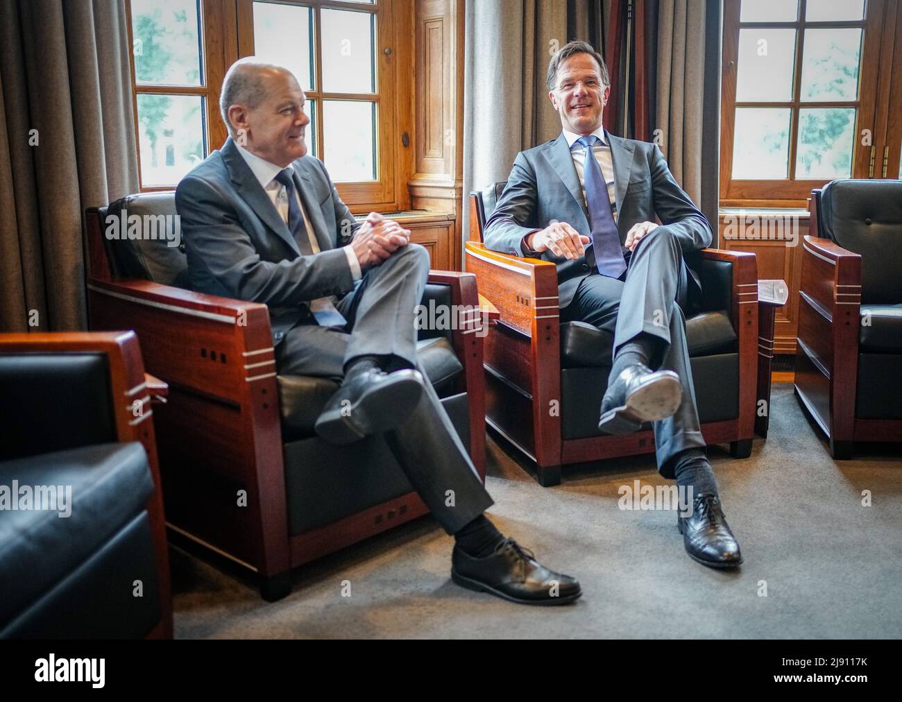 Den Haag, Netherlands. 19th May, 2022. German Chancellor Olaf Scholz ...