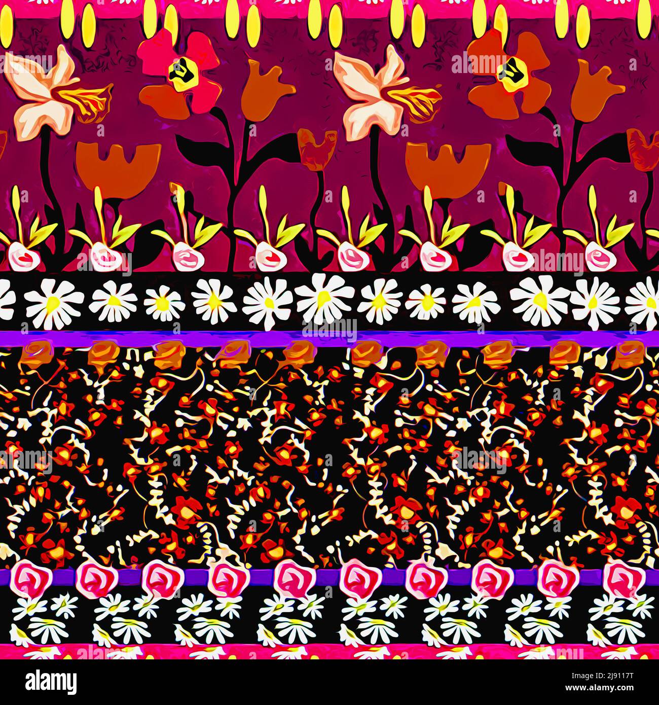 Textile and wallpaper patterns. A printable digital illustration work ...