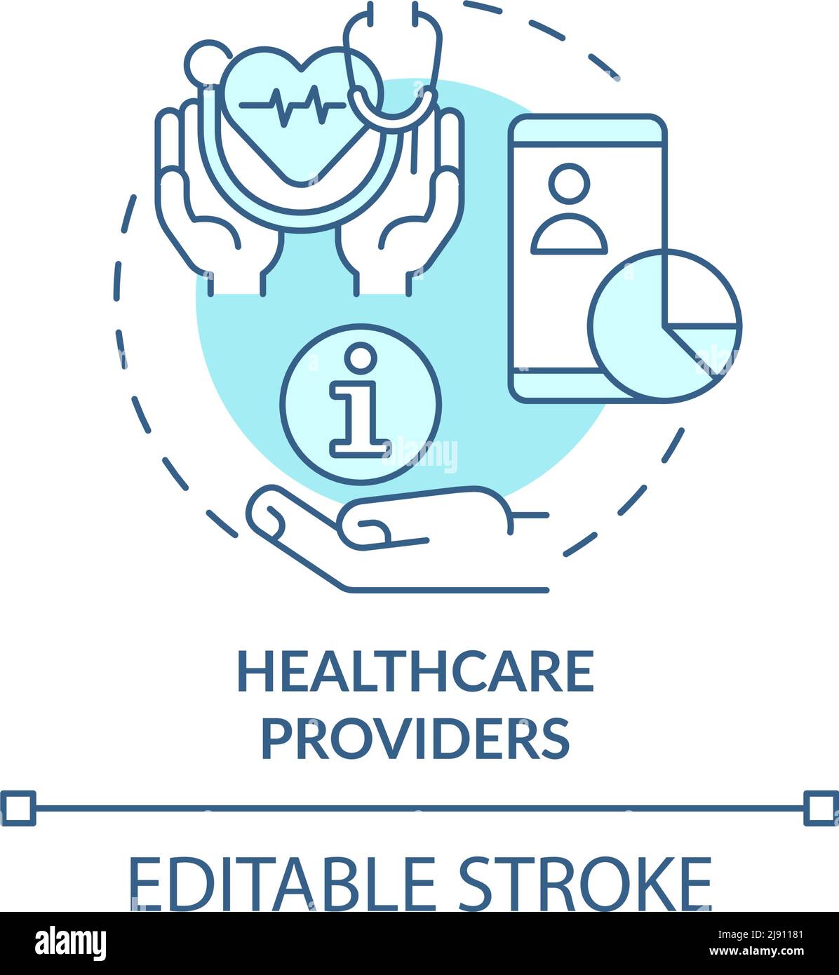 Healthcare providers turquoise concept icon Stock Vector Image & Art ...