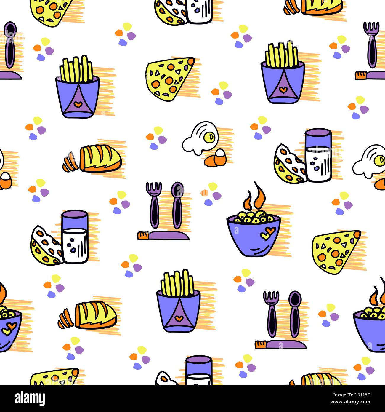 Food on white background, seamless pattern Stock Vector Image & Art - Alamy