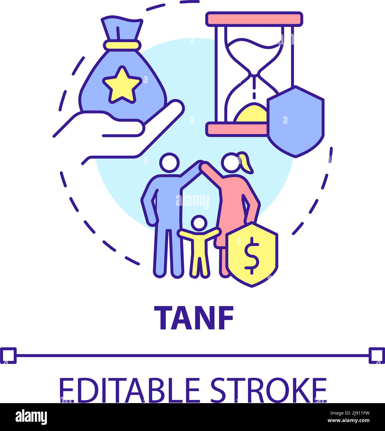 TANF concept icon Stock Vector Image & Art - Alamy