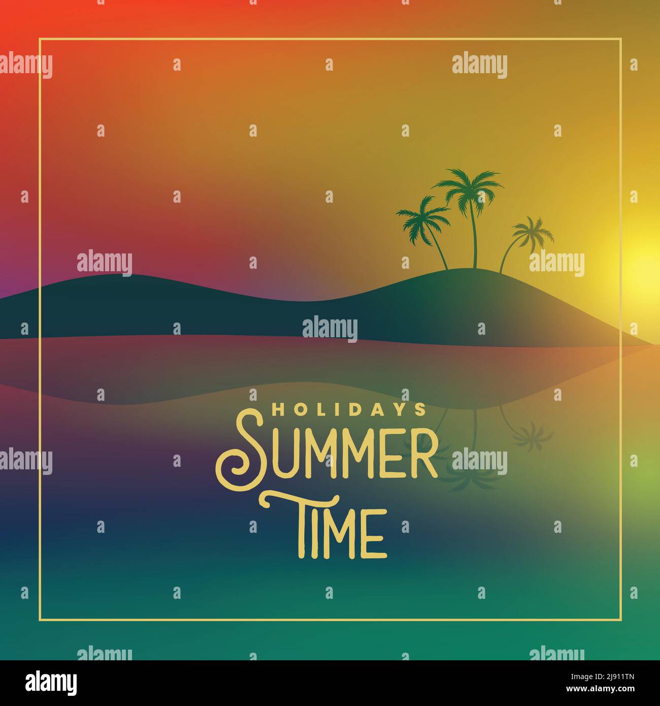 Poster of beach Stock Vector Images - Alamy