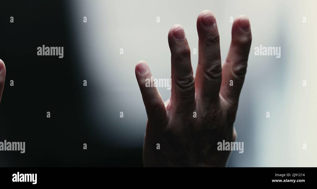 Dramatic depressed older man in agony. 60 year old man suffering mental ...