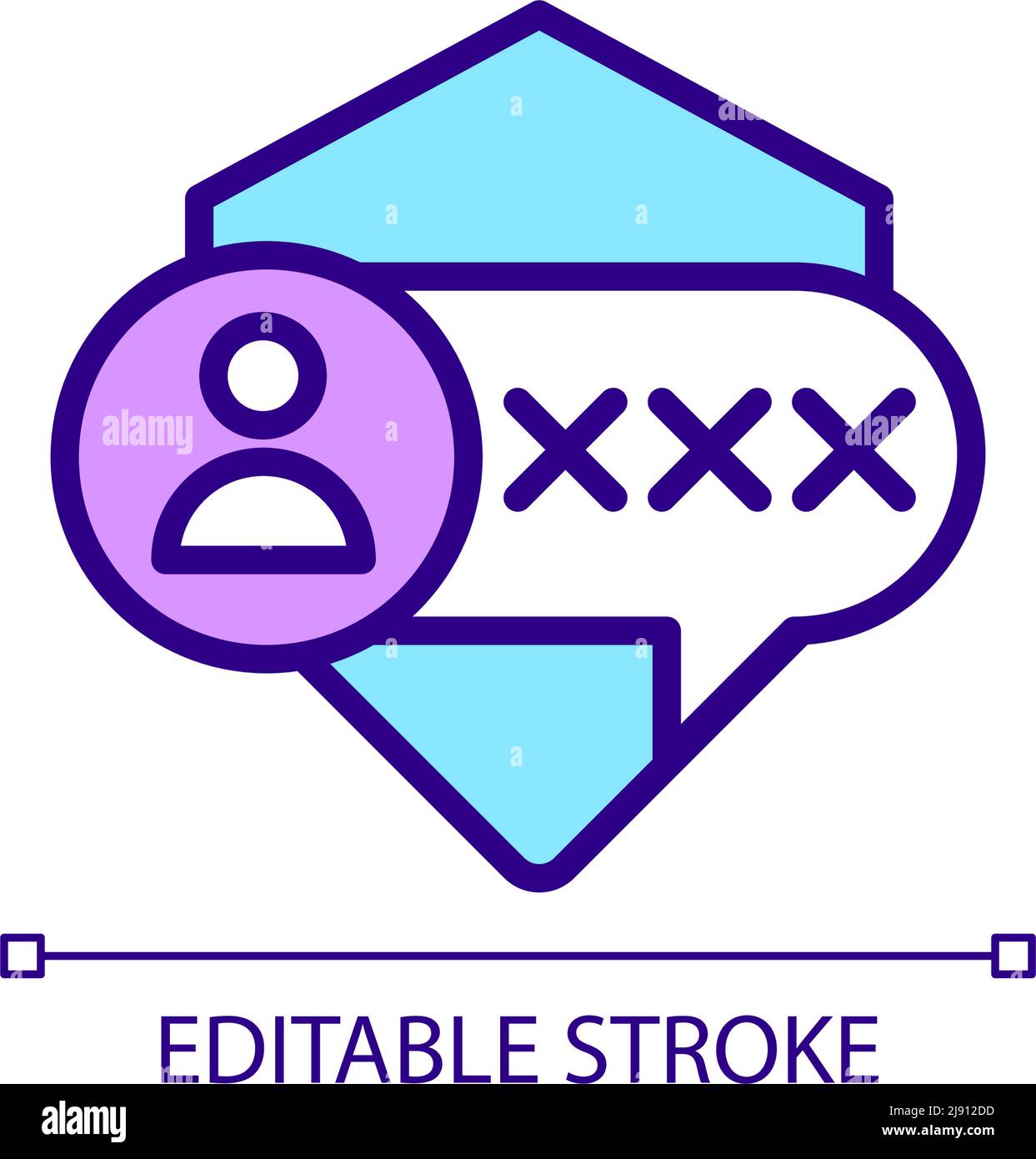 Encrypted messaging pixel perfect RGB color icon Stock Vector Image ...