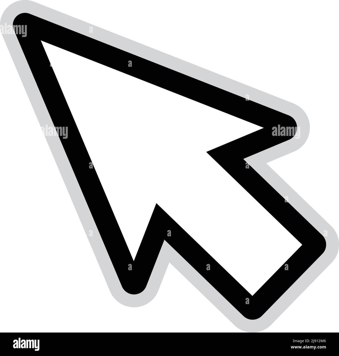 Mouse cursor icon with an edge. Simple vector. Editable vector Stock ...