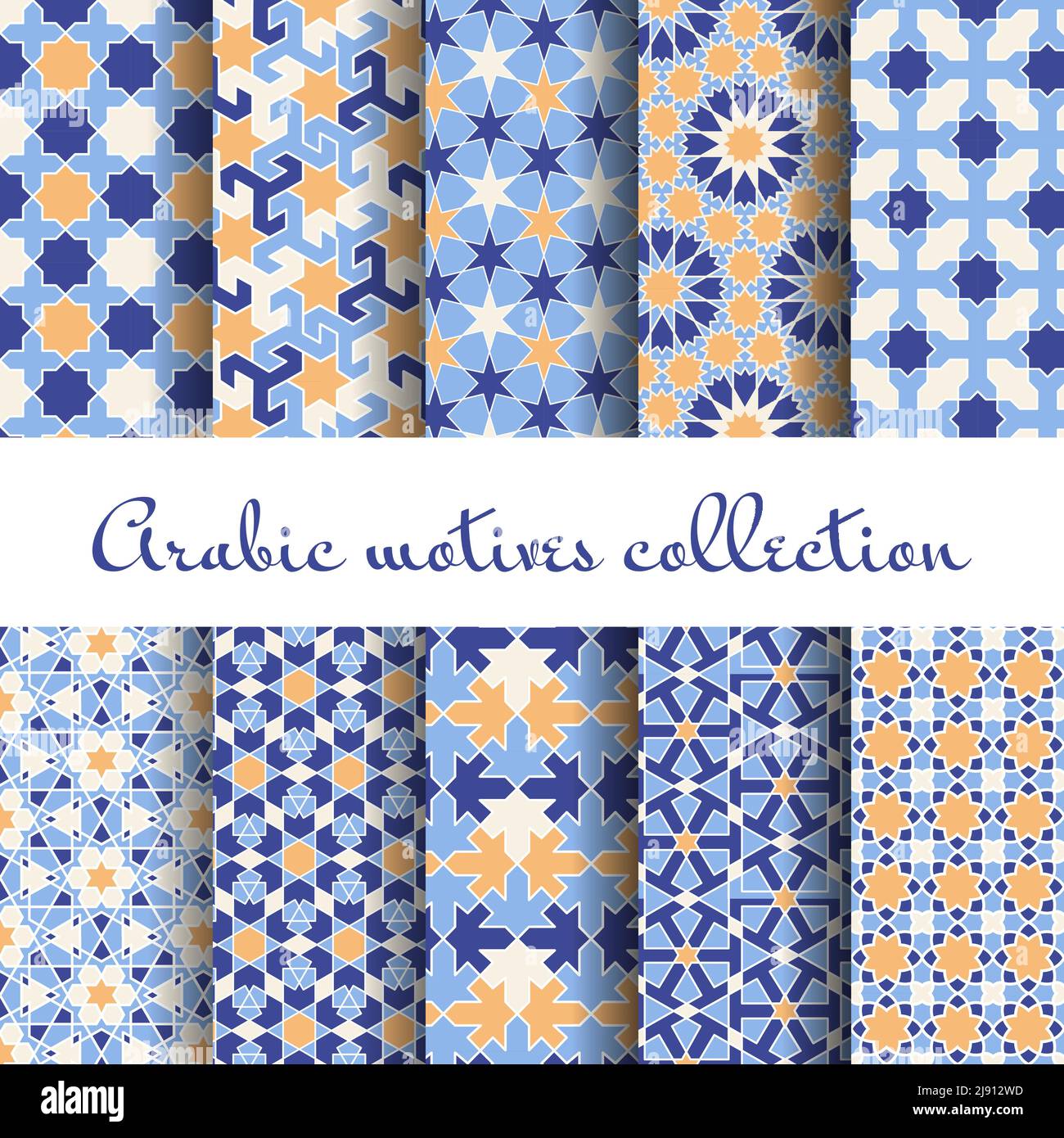 Islamic backgrounds. Arabic seamless pattern set, design wallpaper ...