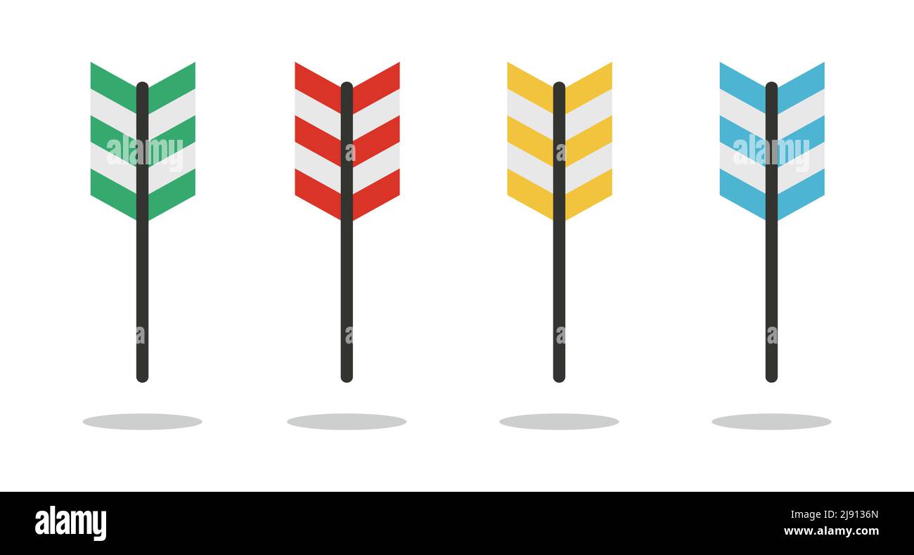 Bow arrows. Flat design simple vector icon. Editable vector Stock ...