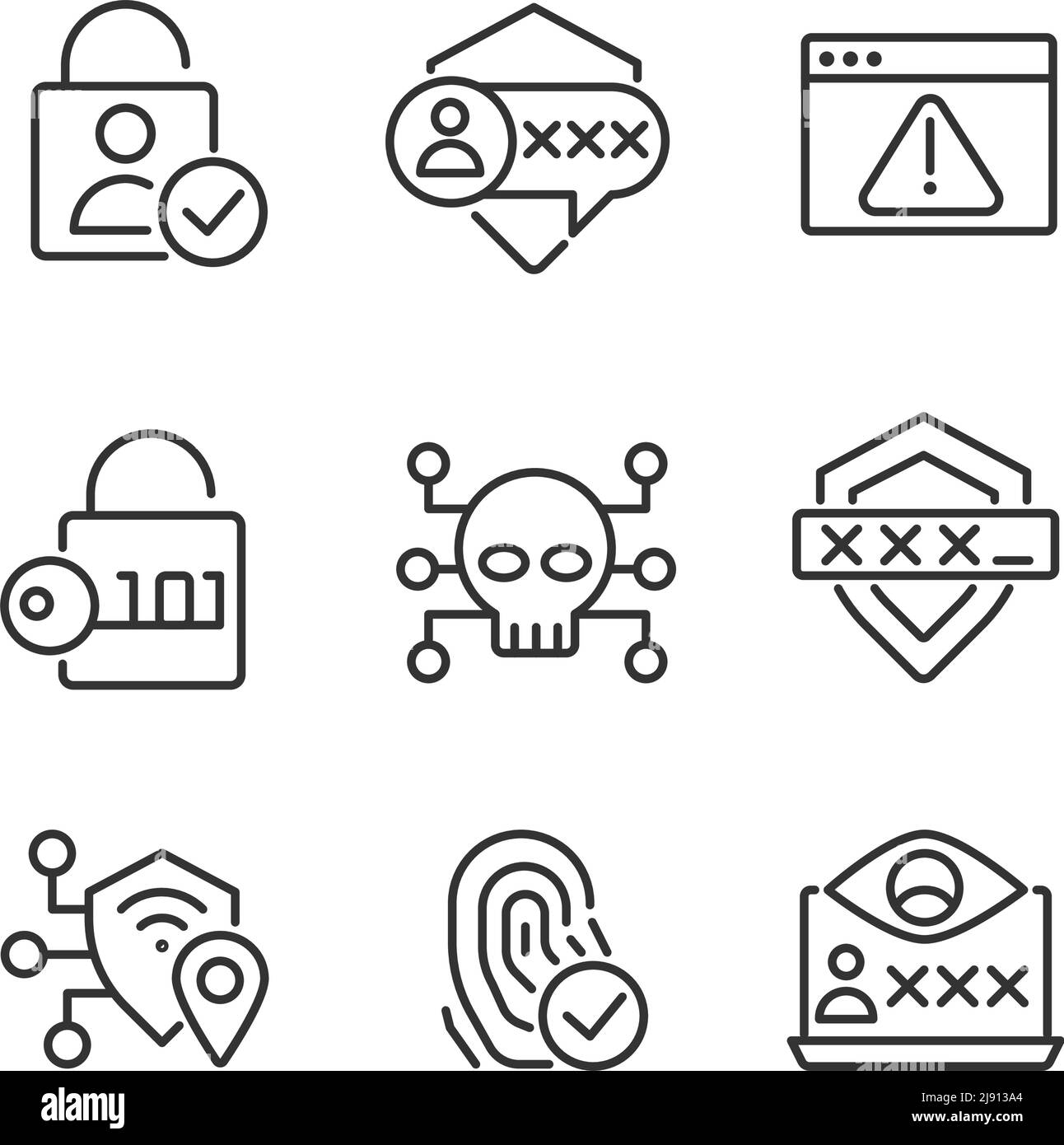 Cybersecurity technologies pixel perfect linear icons set Stock Vector ... Cybersecurity technologies pixel perfect linear icons set Stock Vector ...
