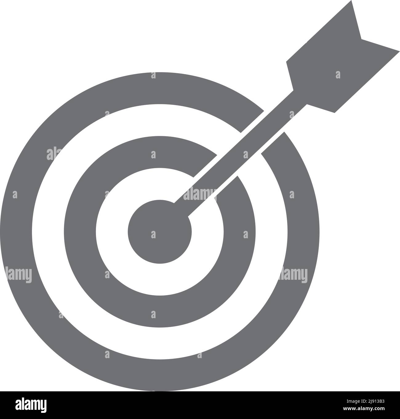 Target icon and bow arrow. Simple gray vector. Editable vector Stock ...