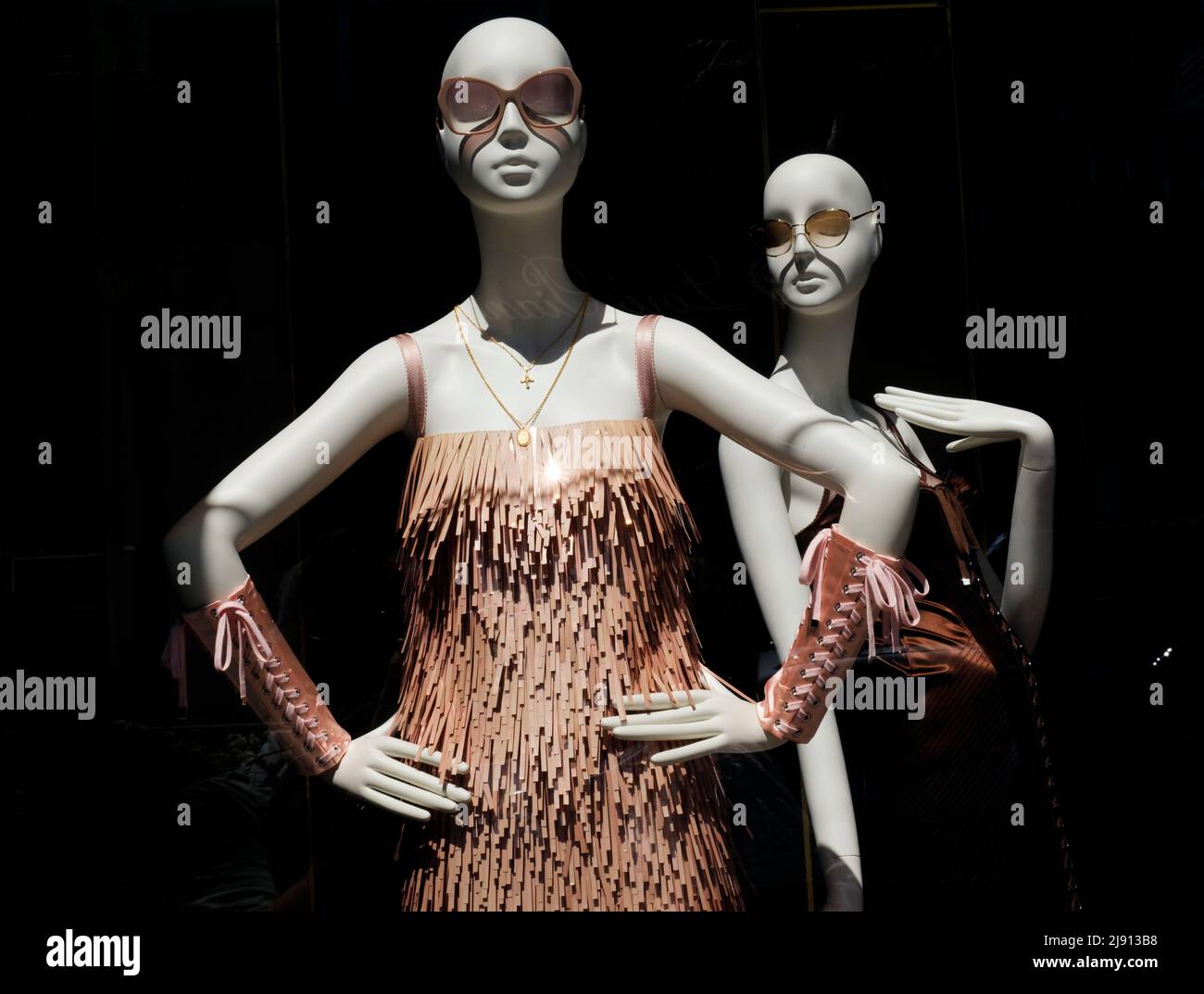 Rodeo Drive shop window. Beverly Hills, Los Angeles, California, USA ...