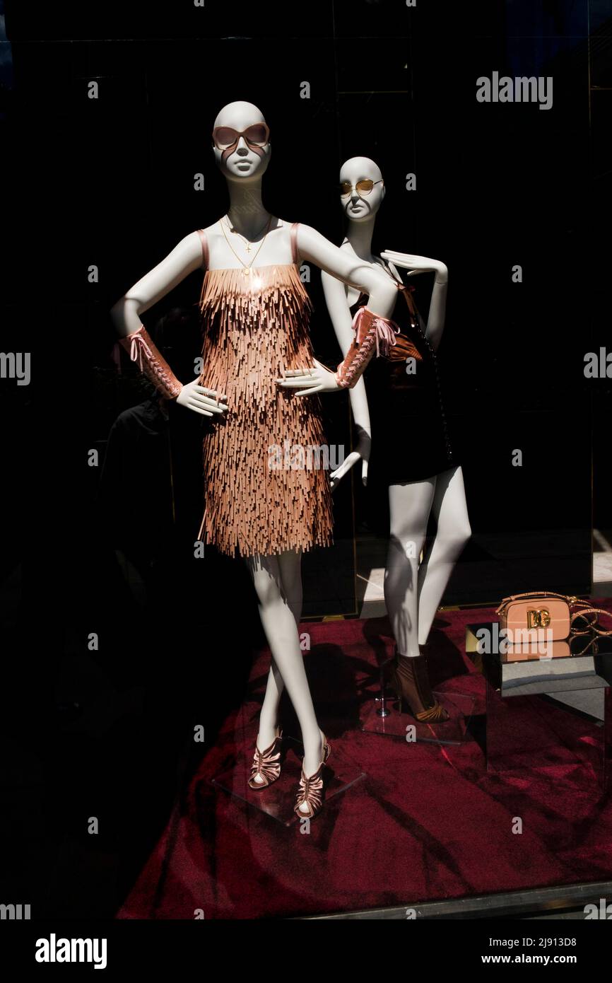 Rodeo Drive shop window. Beverly Hills, Los Angeles, California, USA ...