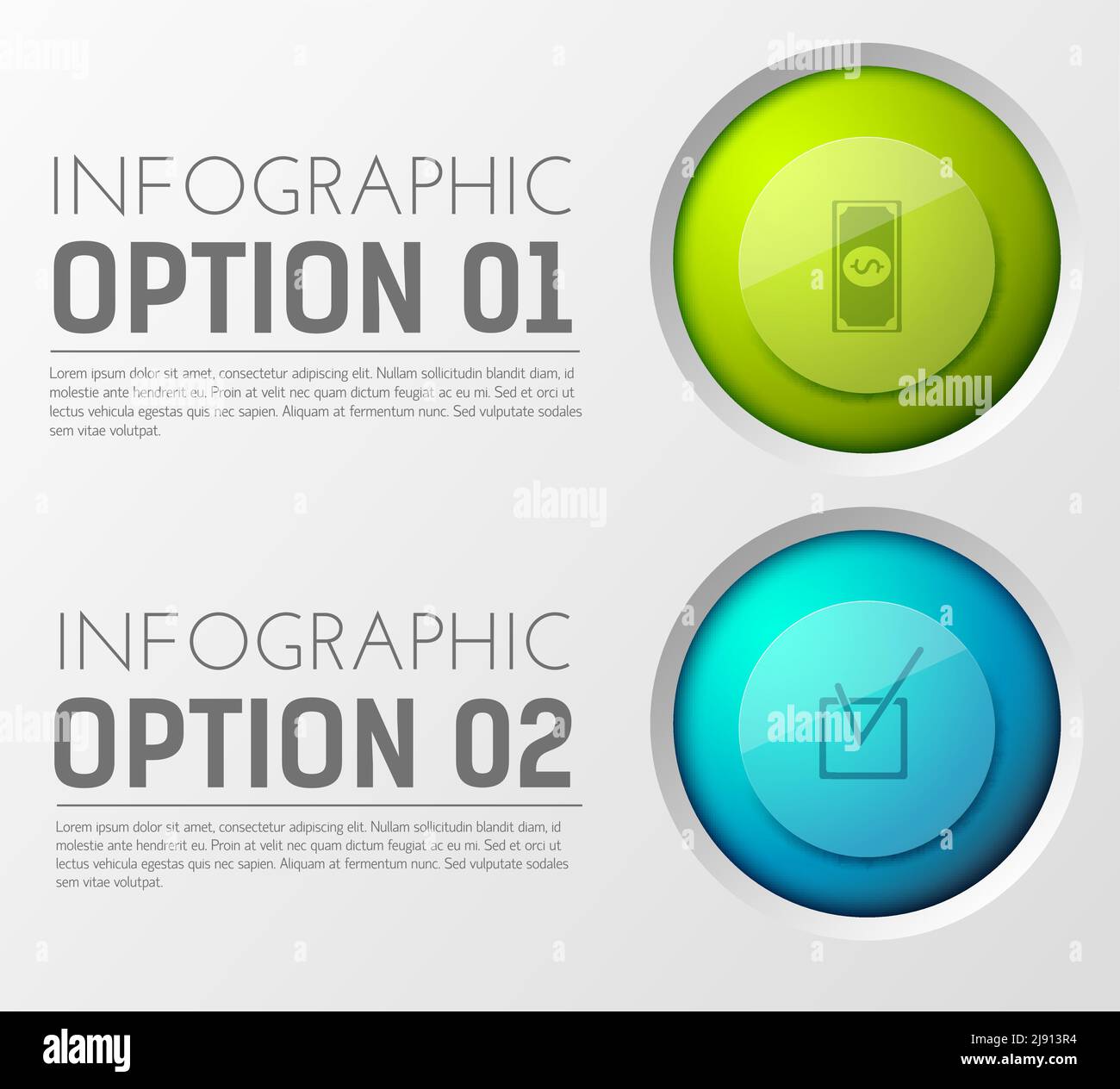 Two push buttons Stock Vector Images - Alamy