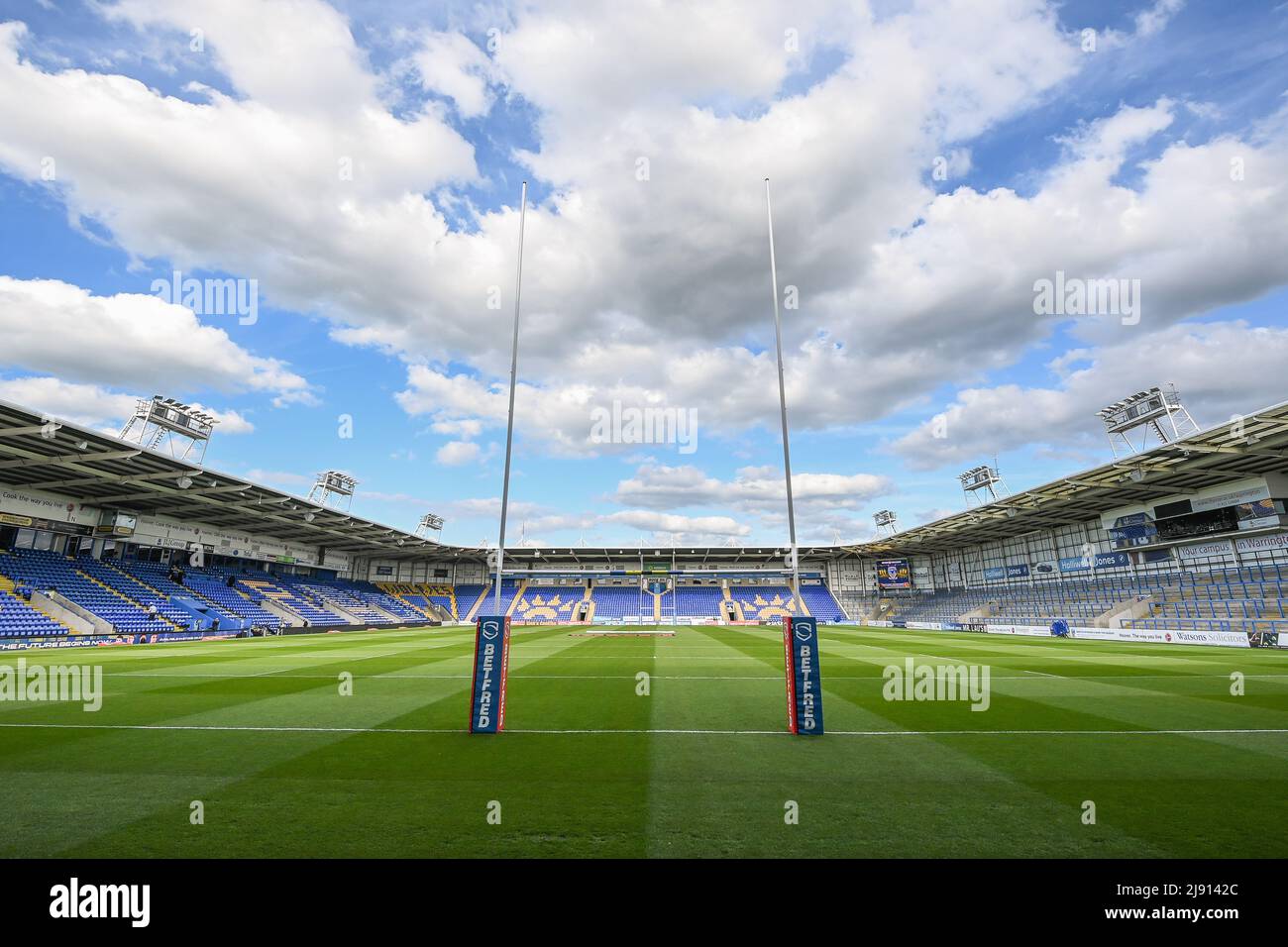 General view of Halliwell Jones Stadium , Home of Warrington Wolves ...