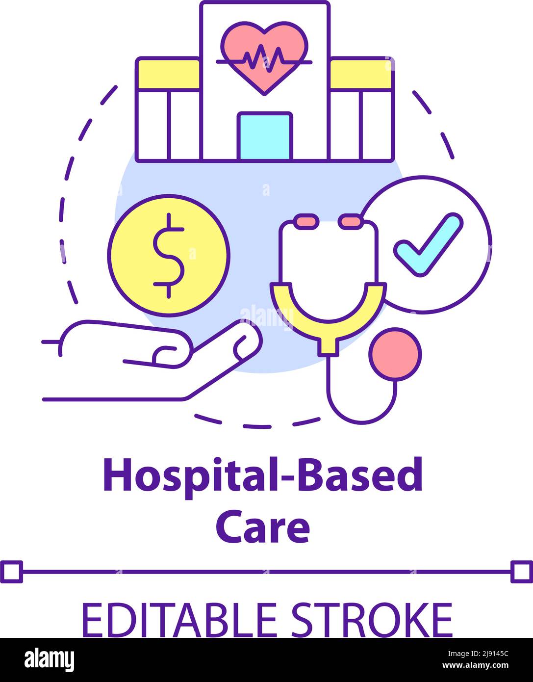 Hospital based care concept icon Stock Vector Image & Art - Alamy