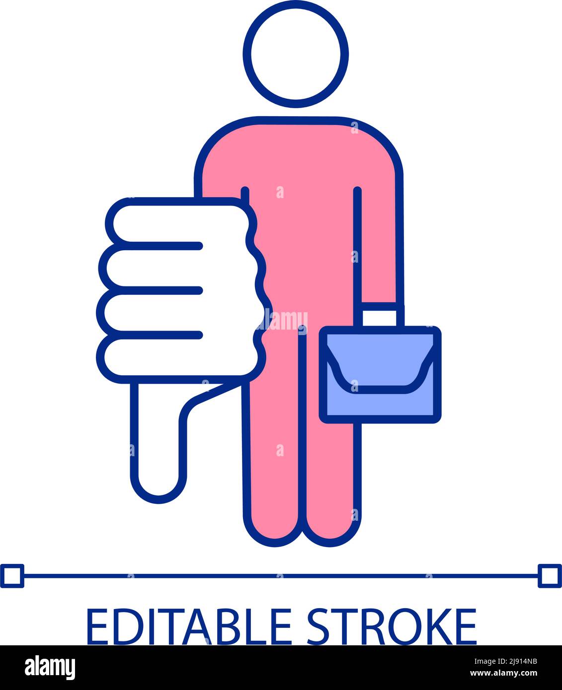 Reject job applicant RGB color icon Stock Vector Image & Art - Alamy