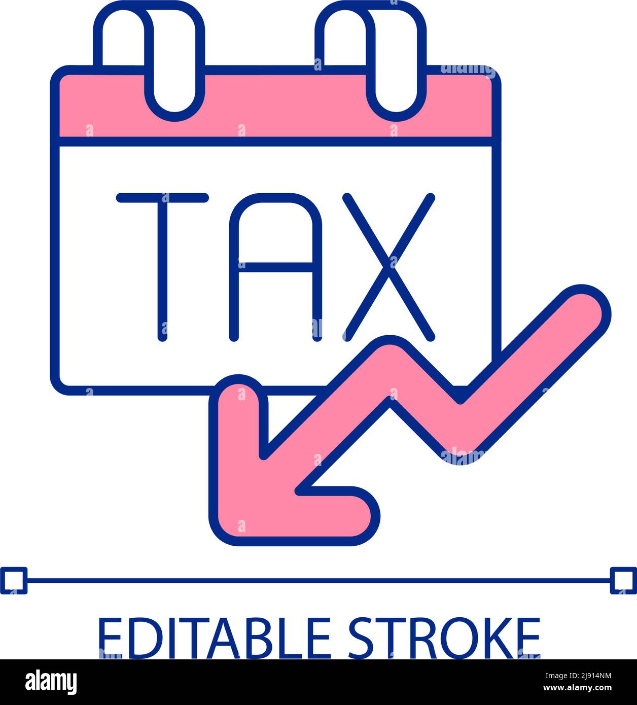 Reduced tax rate for companies RGB color icon Stock Vector Image & Art ...