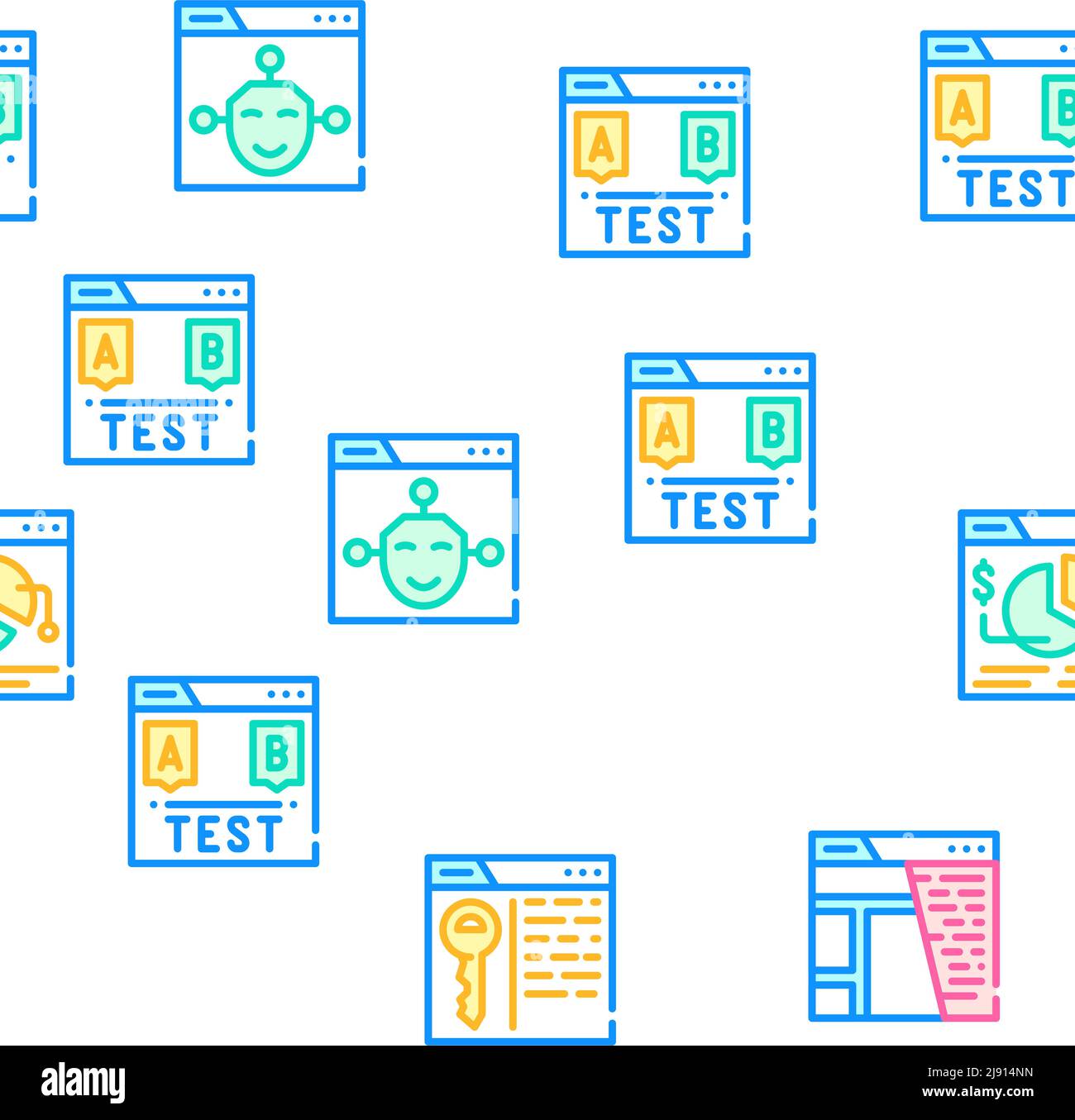 Seo Search Engine Optimization Icons Set Vector Stock Vector Image ...