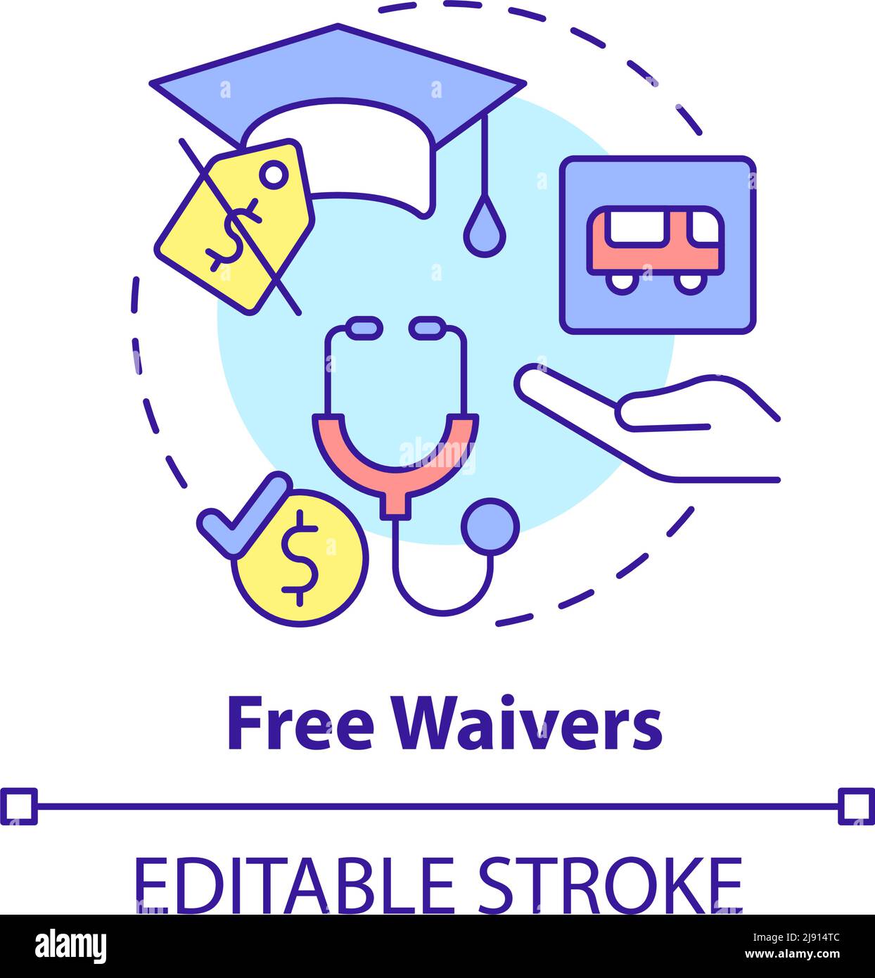 Fee waivers concept icon Stock Vector Image & Art - Alamy