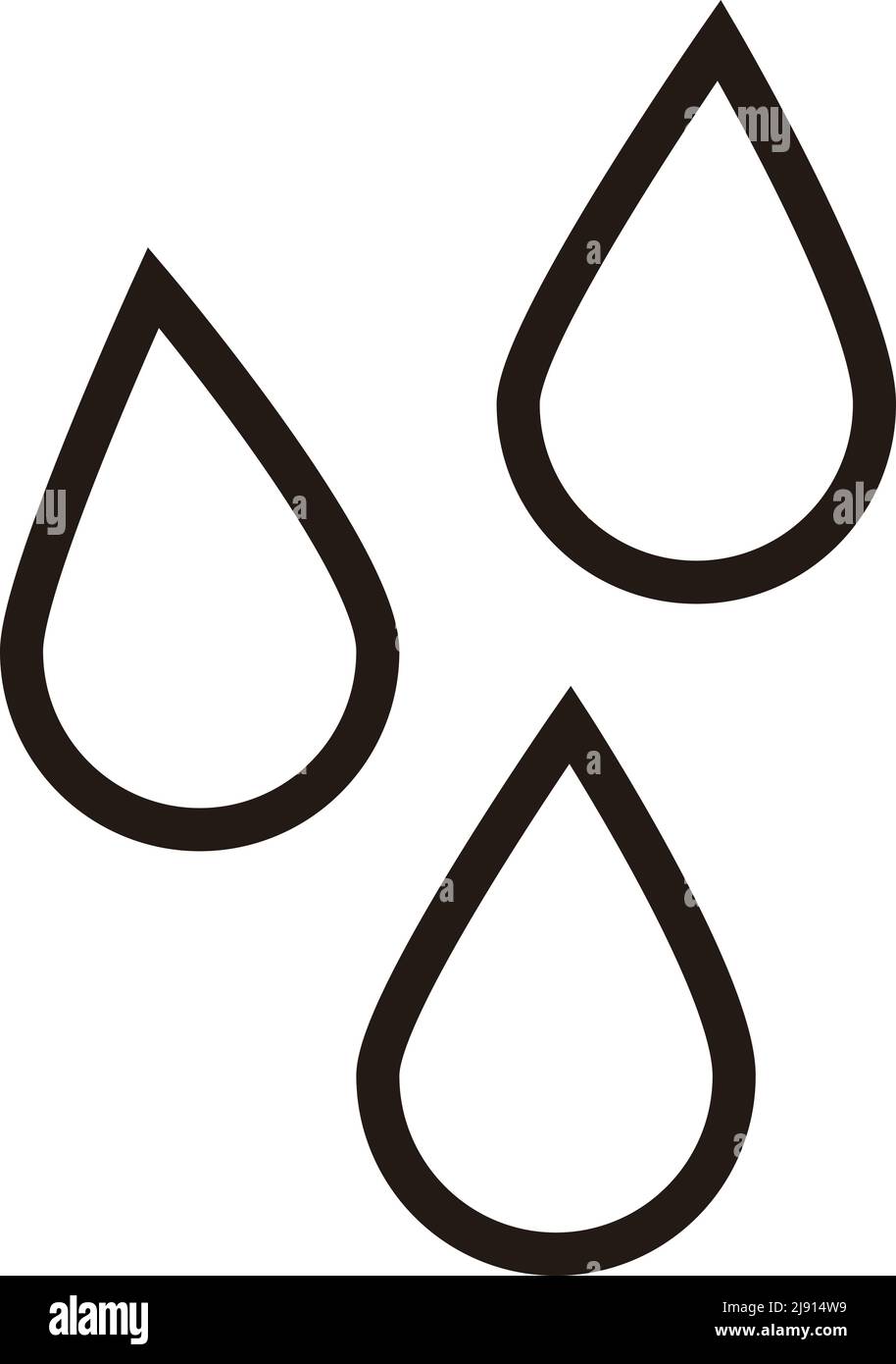 White and black water drops icon. Simple vector. Editable vector Stock ...