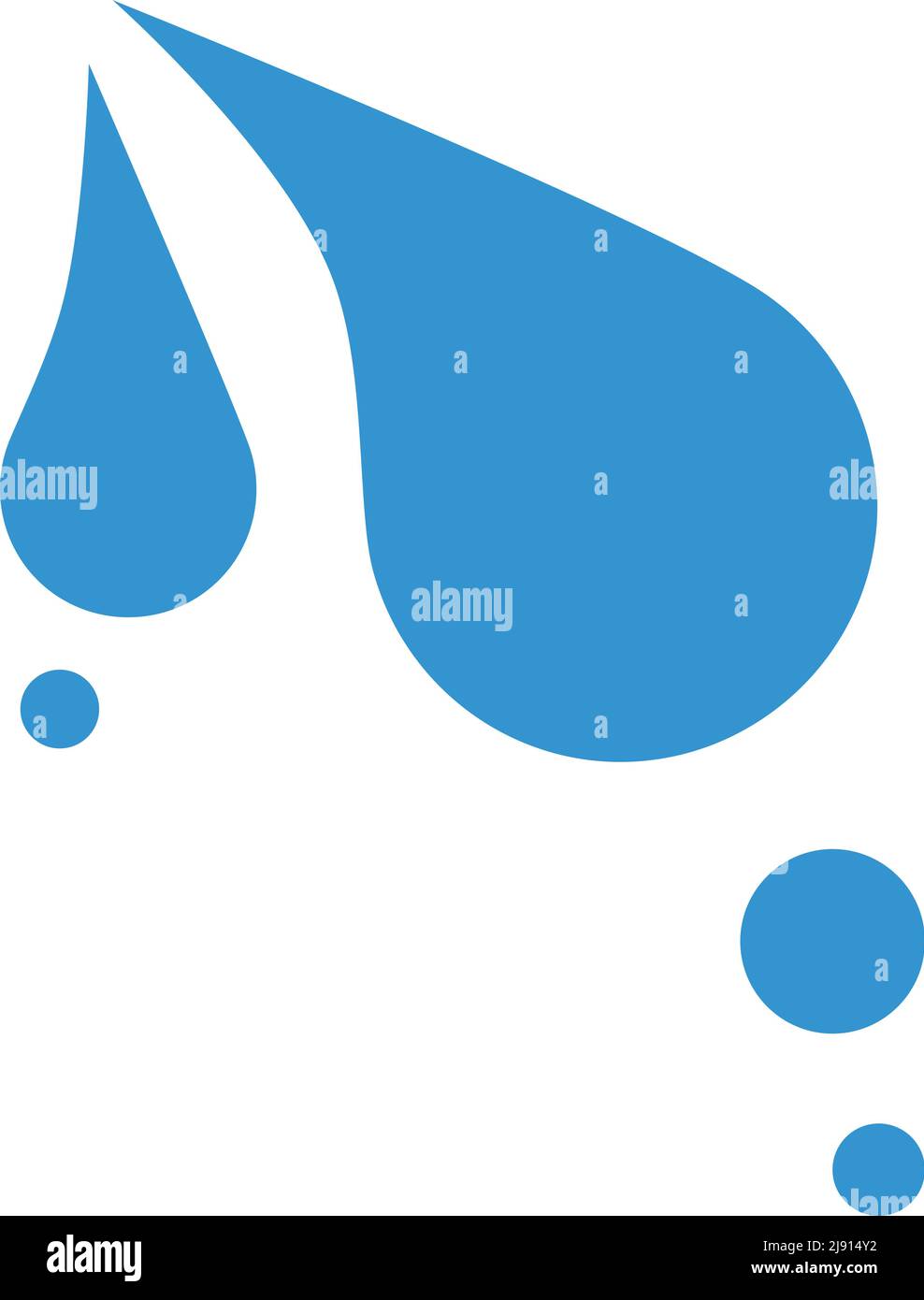 Simple blue water droplets icon. Editable vector Stock Vector Image ...