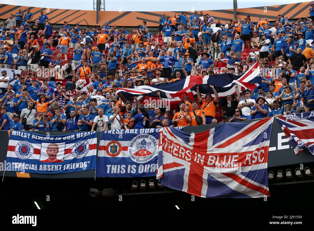 Estadio Ramon Sanchez-Pizjuan, Seville, Spain, May 18, 2022, Rangers FC ...