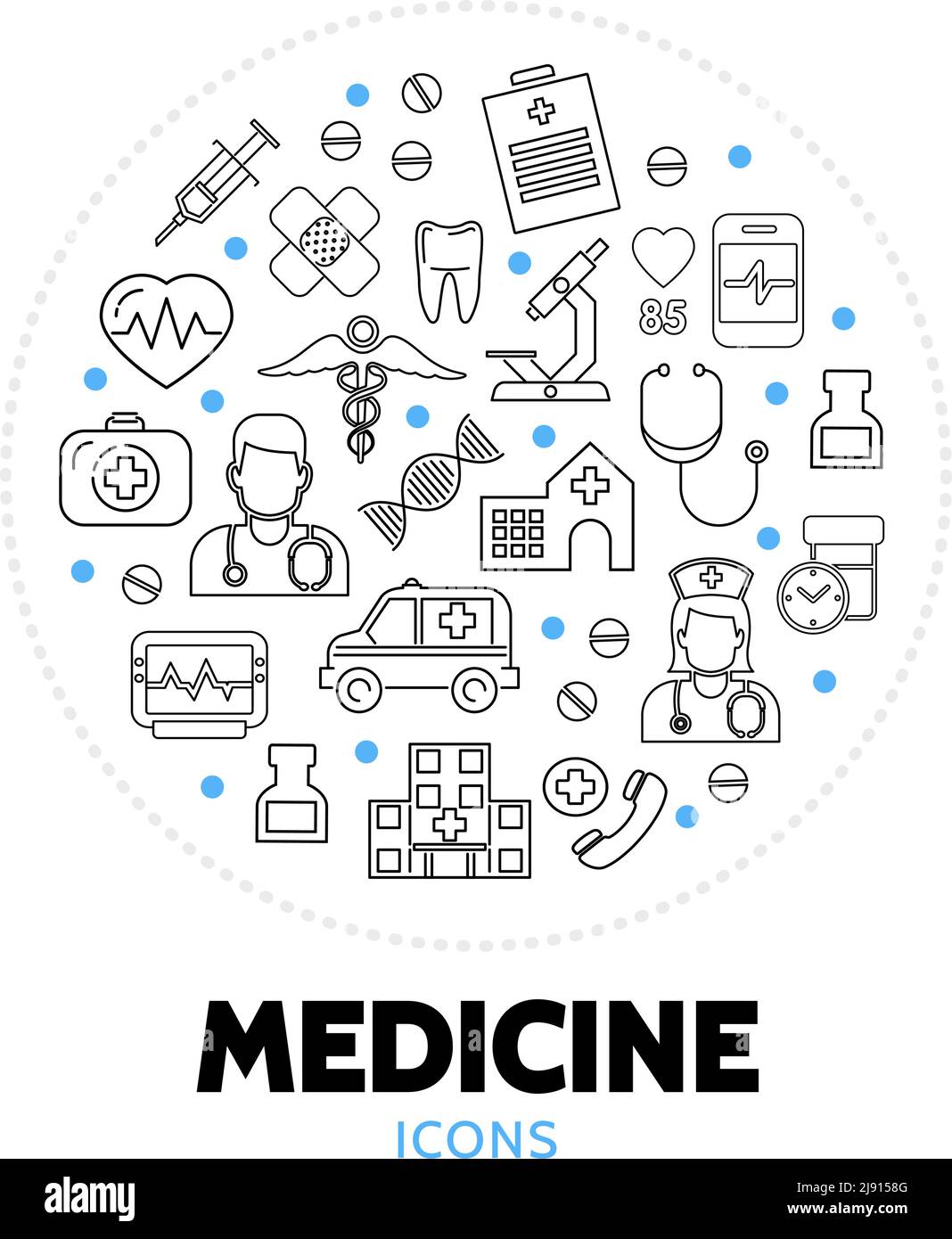 Medicine concept medical instruments Cut Out Stock Images & Pictures ...