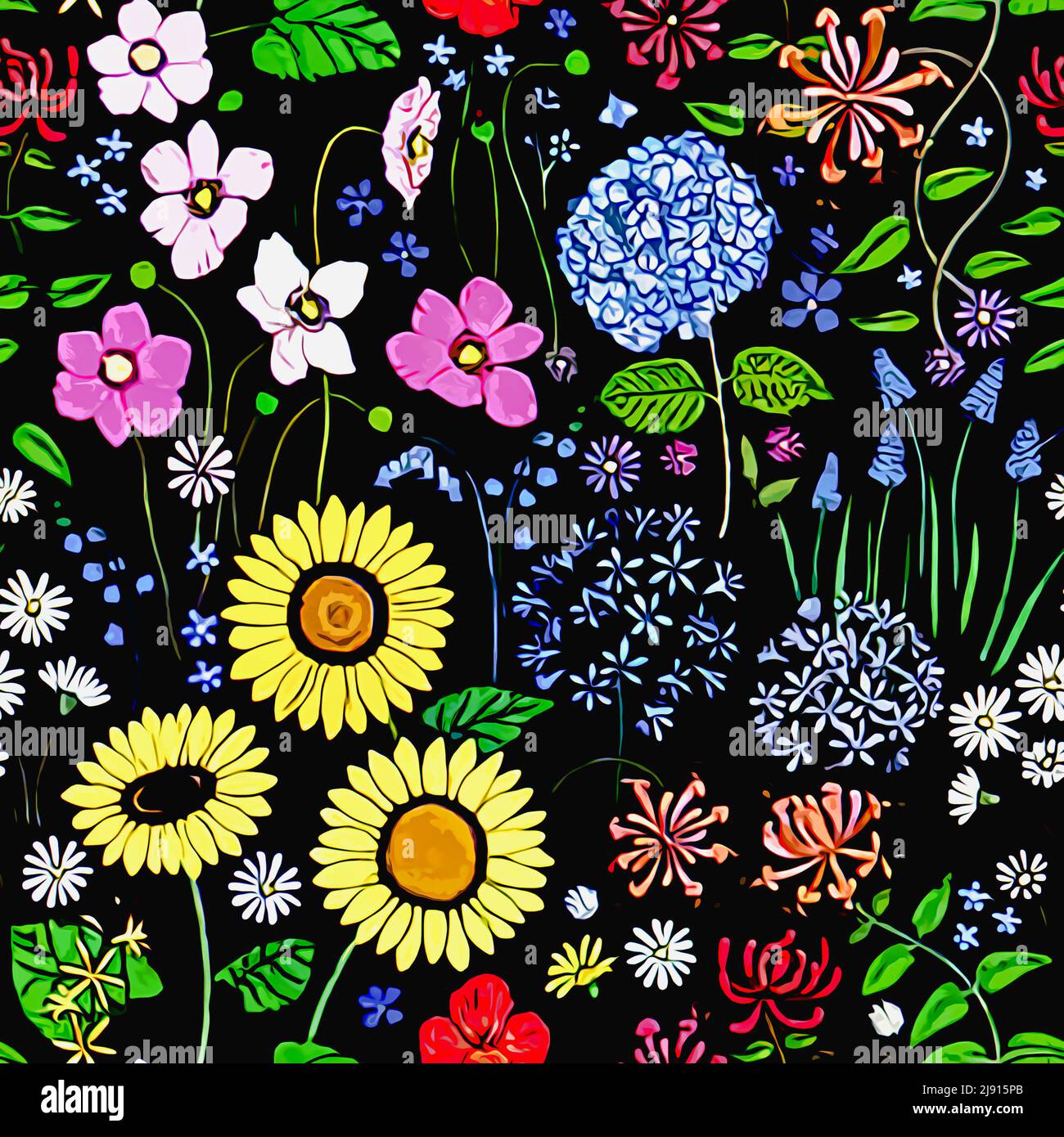 Textile and wallpaper patterns. A printable digital illustration work ...