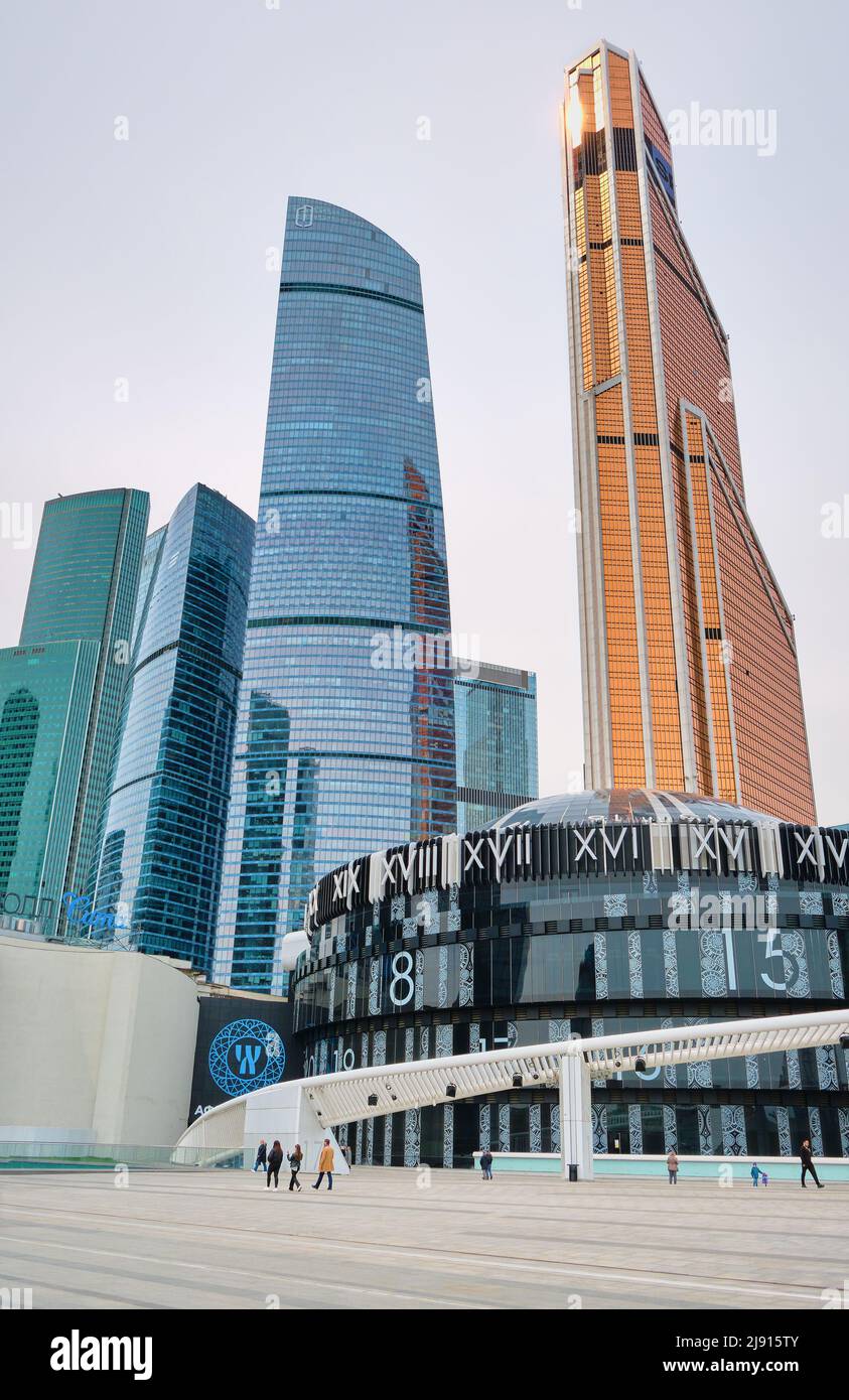 View of the task of the concert hall built in the shape of a huge clock ...