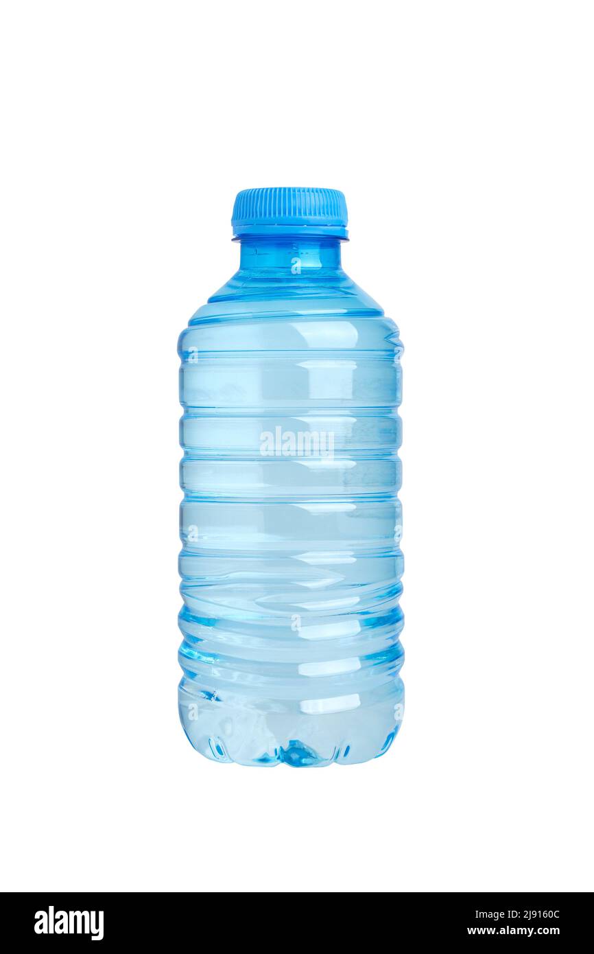 Small plastic bottle of clean drinking water isolated on white ...