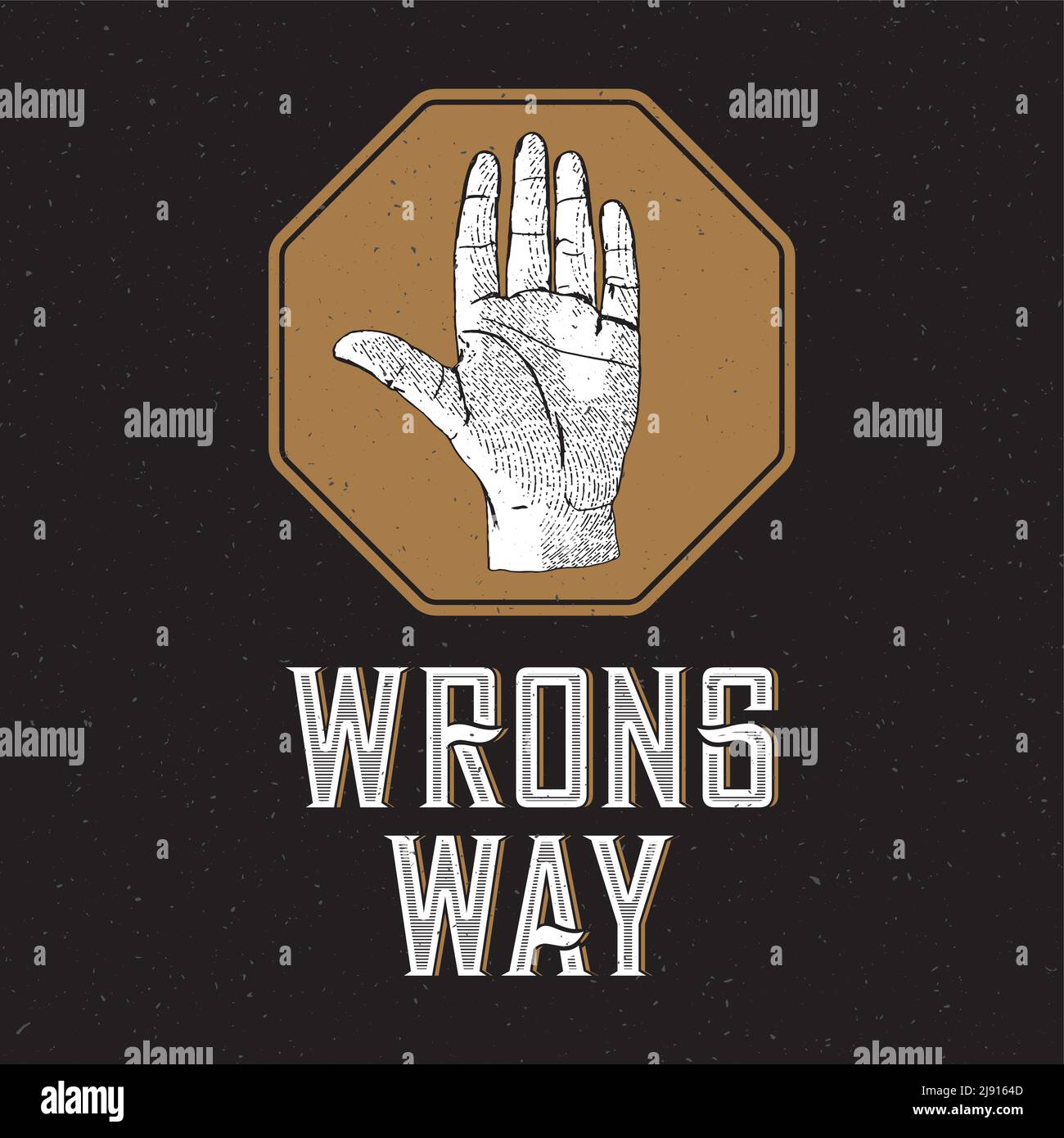 Stop hexagonal signal Stock Vector Images - Alamy