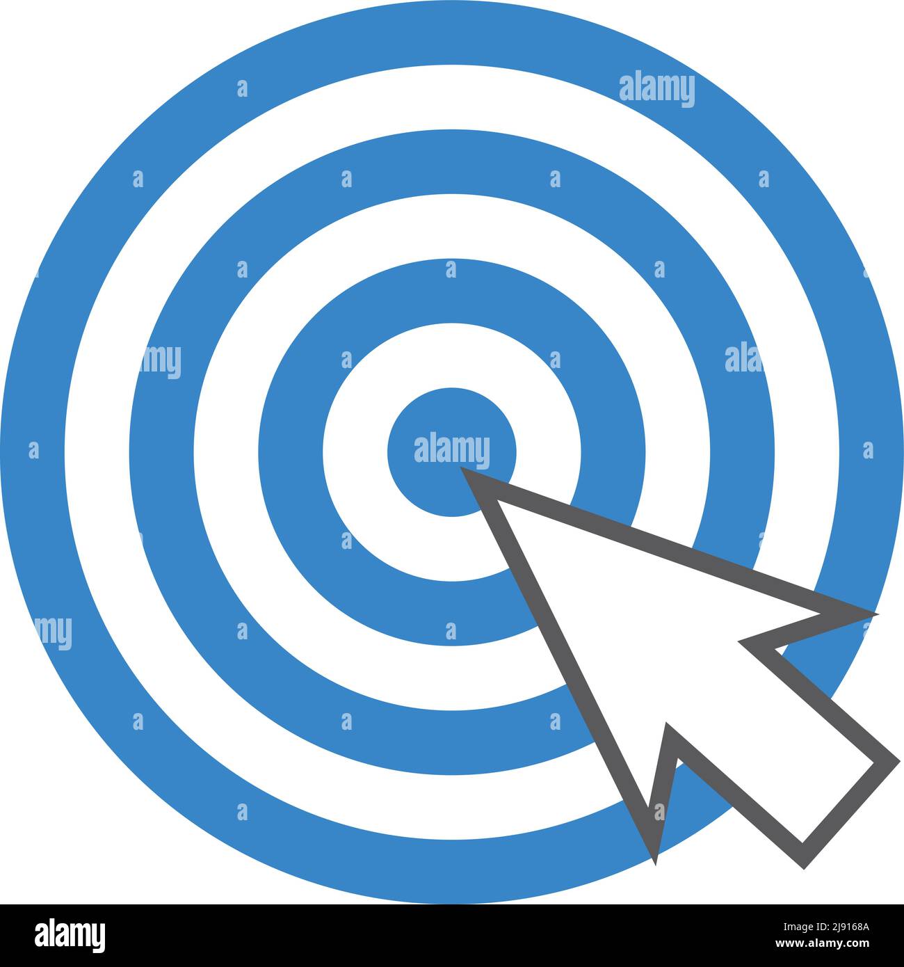 Blue icon with mouse cursor. Editable vector Stock Vector Image & Art ...