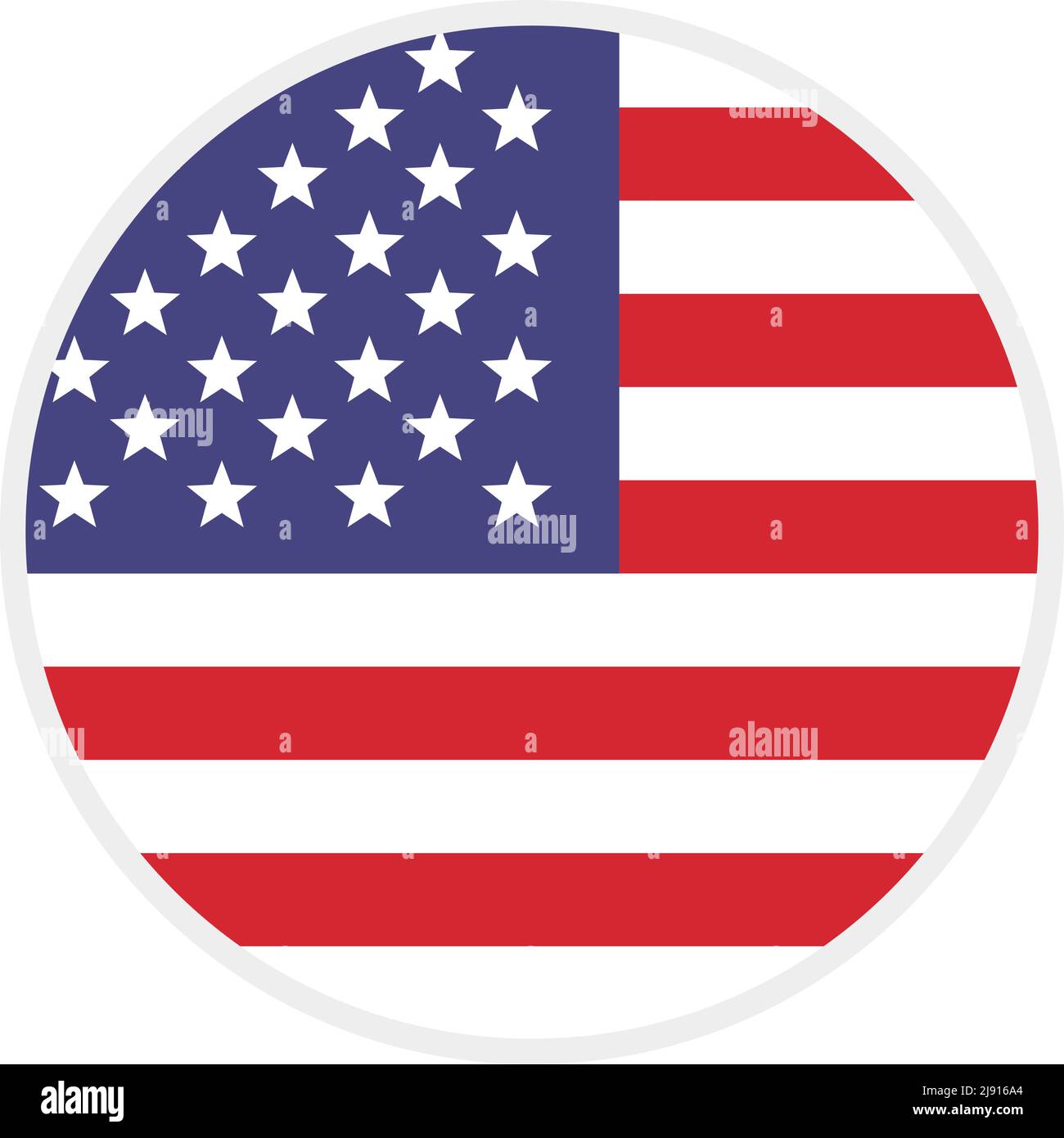 Round American Flag Icon. Editable vector Stock Vector Image & Art - Alamy