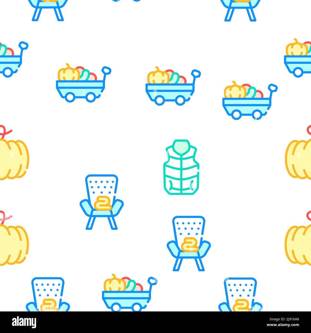 Autumn Season Objects Collection Icons Set Vector Stock Vector Image ...