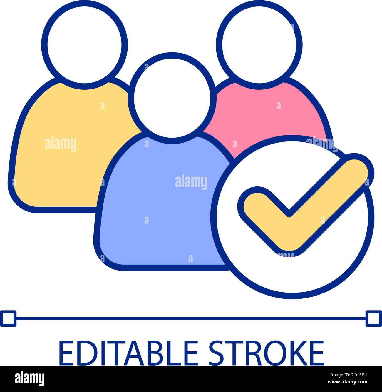 Group members RGB color icon Stock Vector Image & Art - Alamy