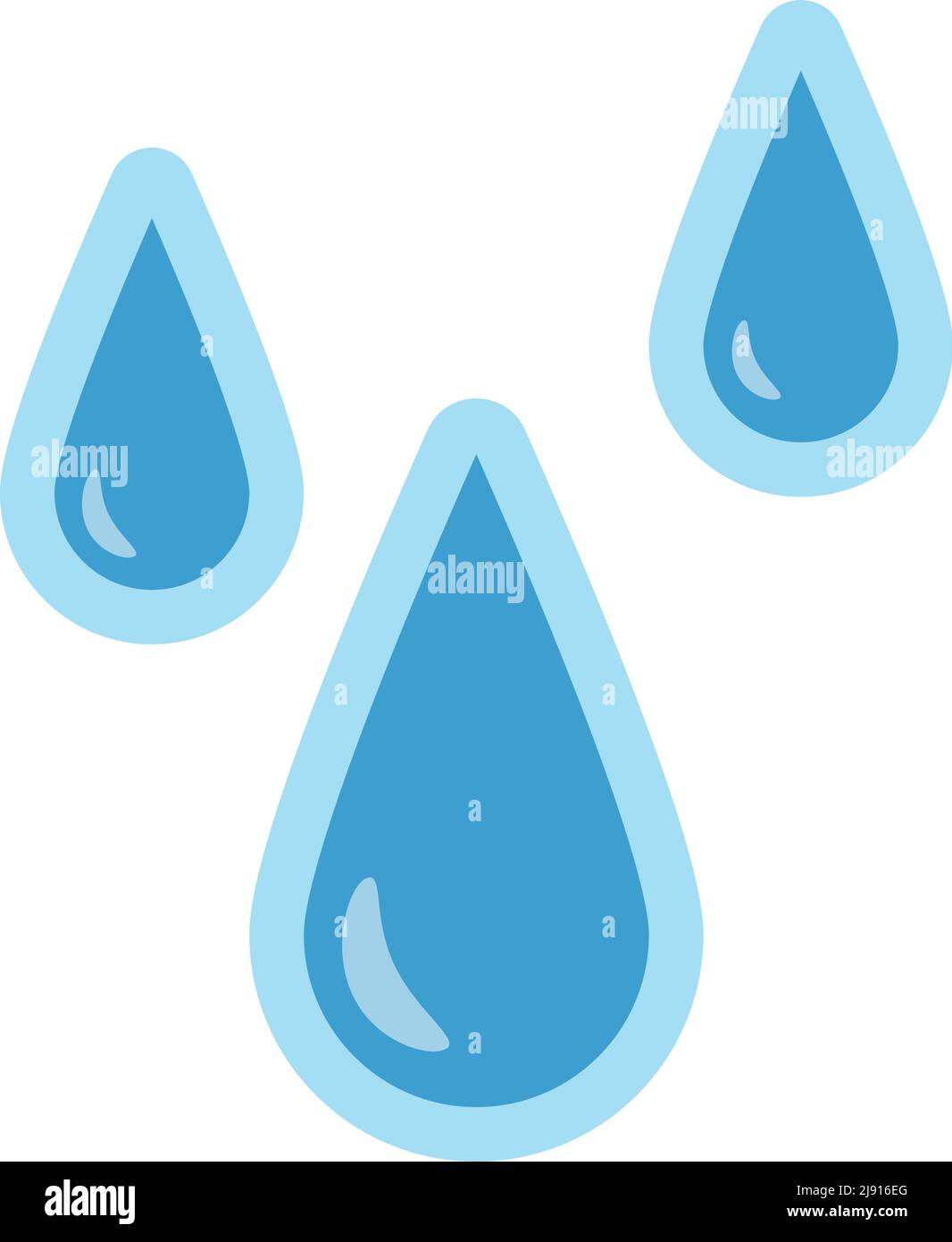 Three drops of water drops icon. Editable vector Stock Vector Image ...