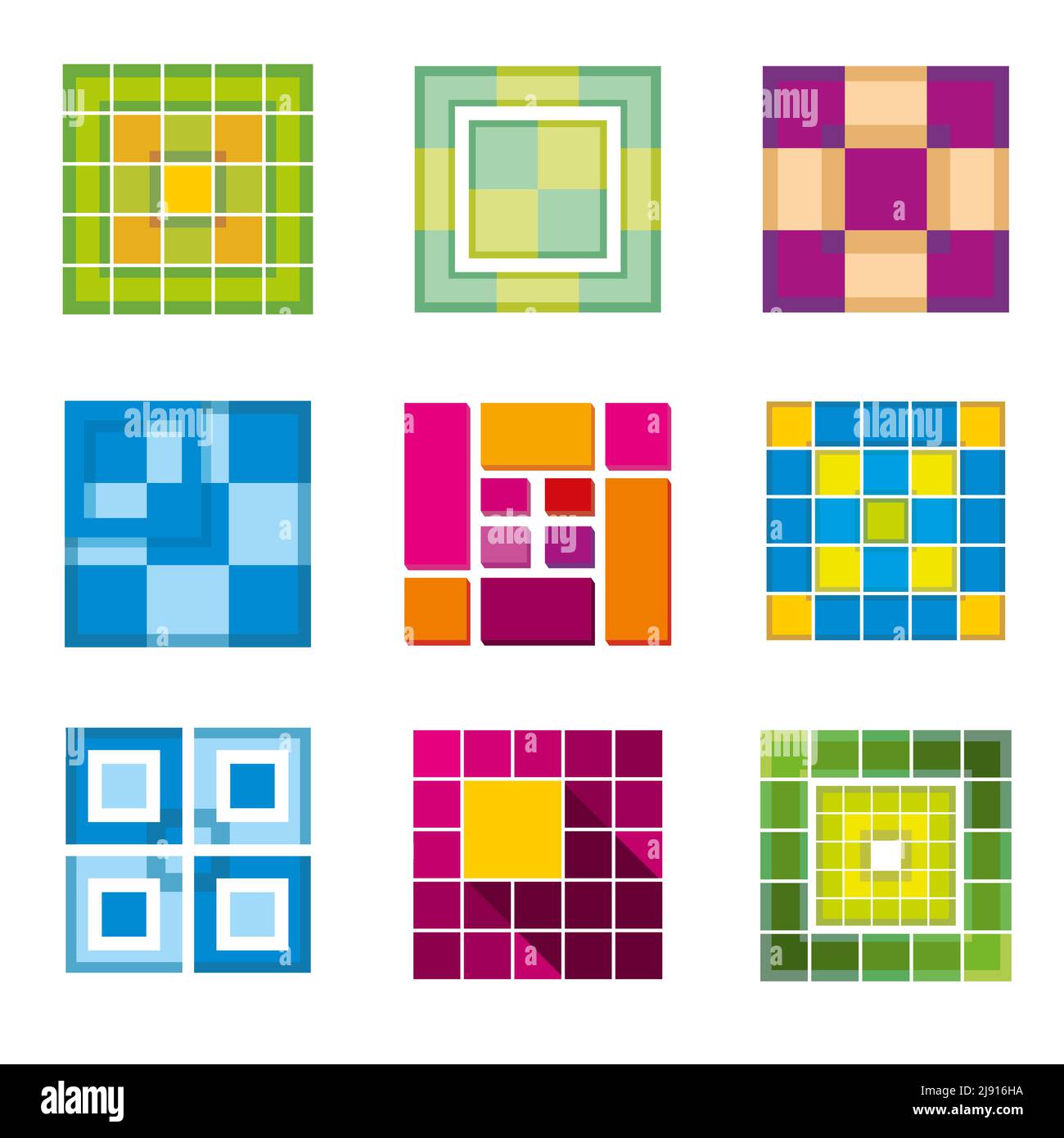 Geometric cube, square shapes for logo. Square logo business, logo ...