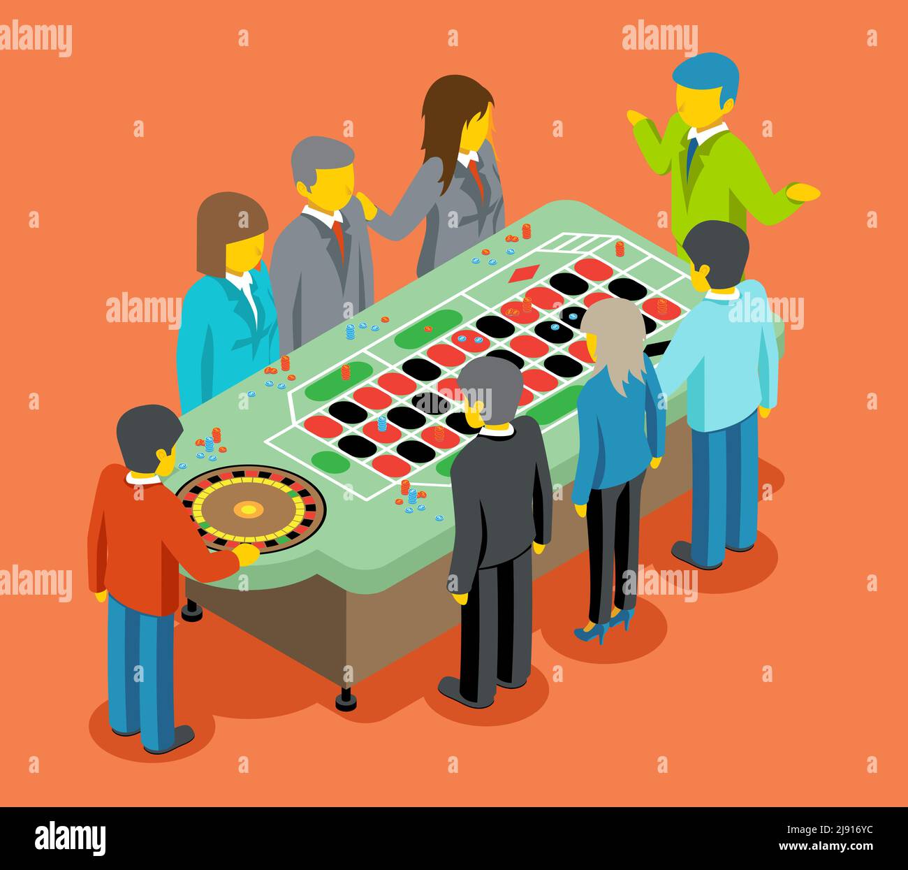 Female gambler Stock Vector Images - Alamy