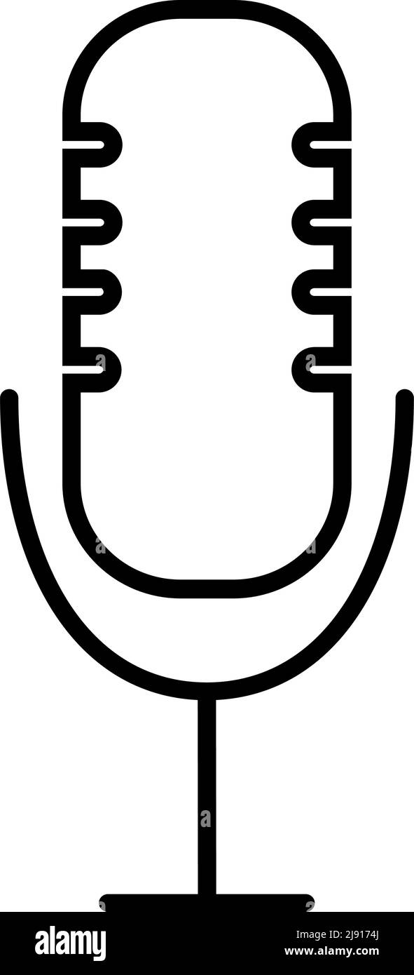 Microphone simple icon for web Stock Vector Image & Art - Alamy