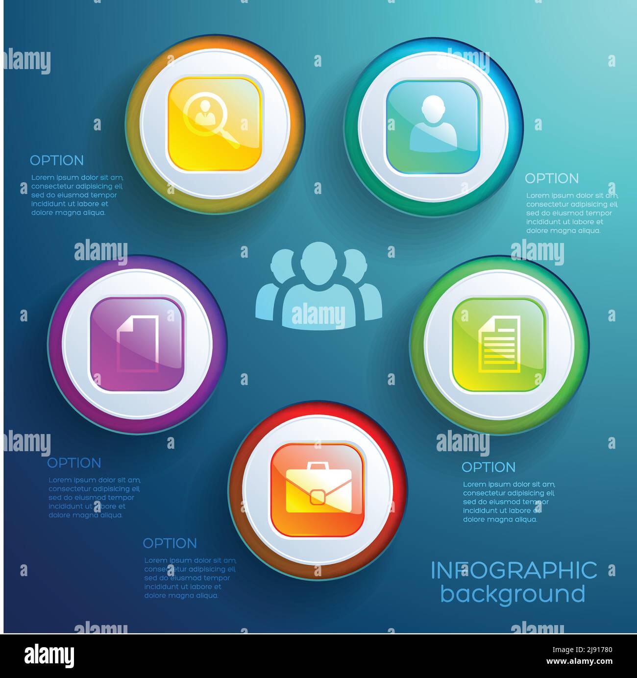 Infographic chart concept with five options business icons colorful ...